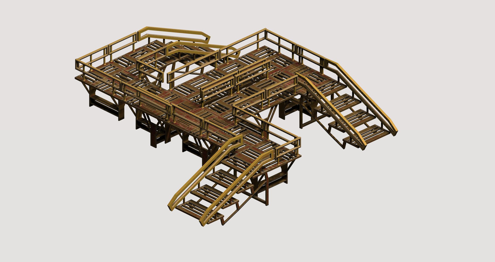 Modular Game Asset Stair Platform 3D Model - TurboSquid 2073145