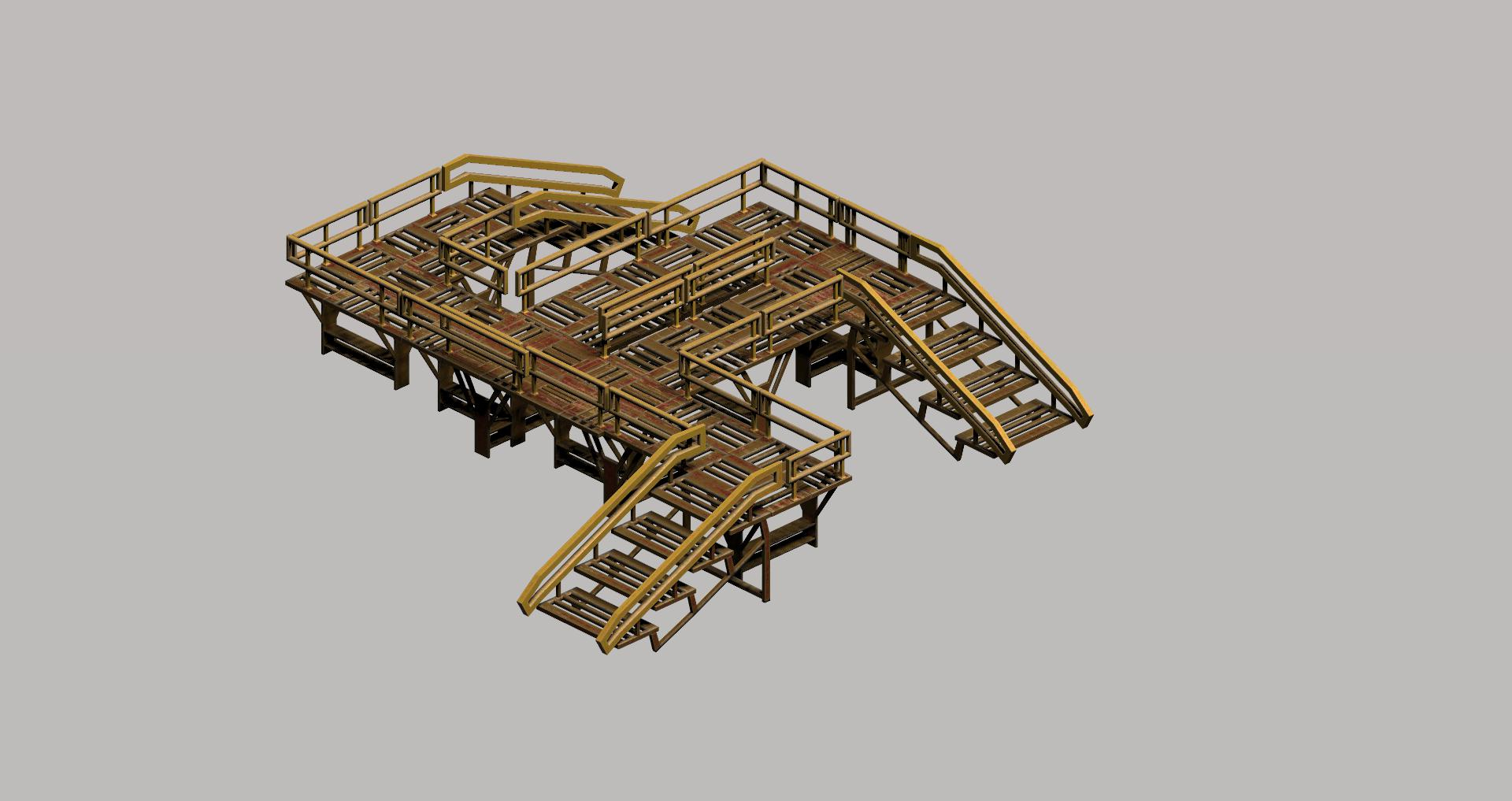 Modular Game Asset Stair Platform 3D Model - TurboSquid 2073145