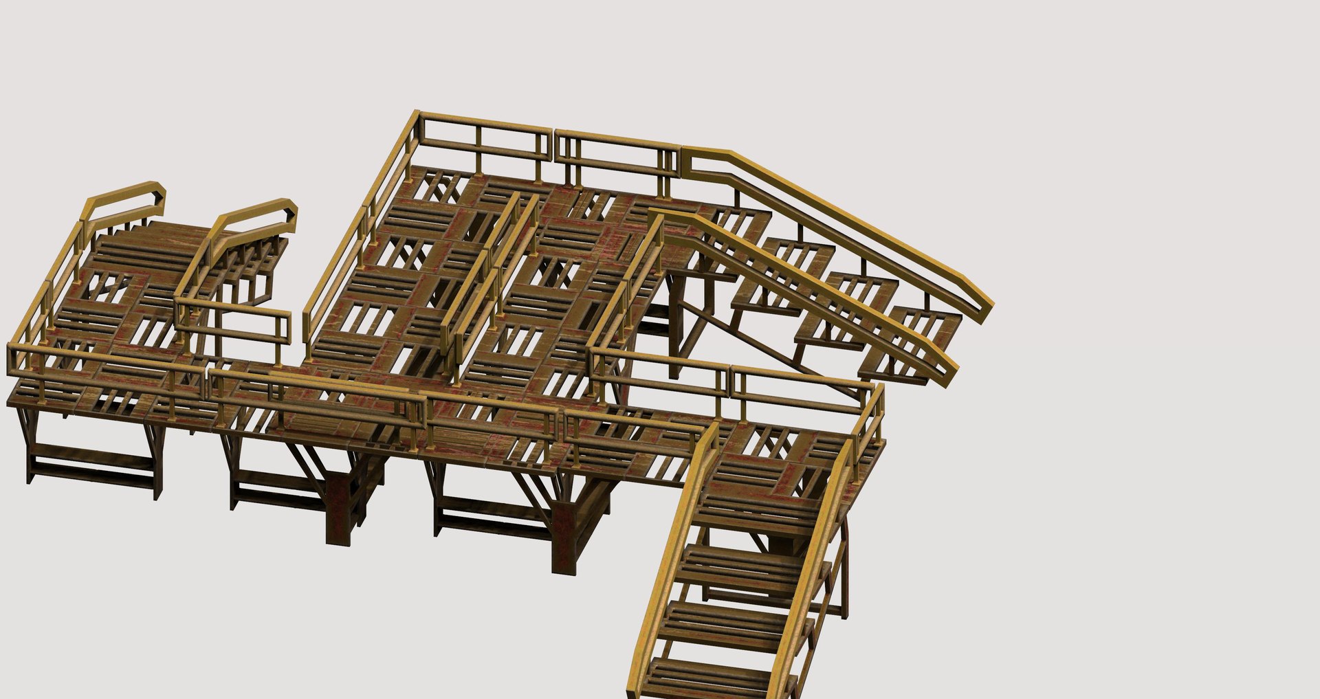 Modular Game Asset Stair Platform 3D Model - TurboSquid 2073145