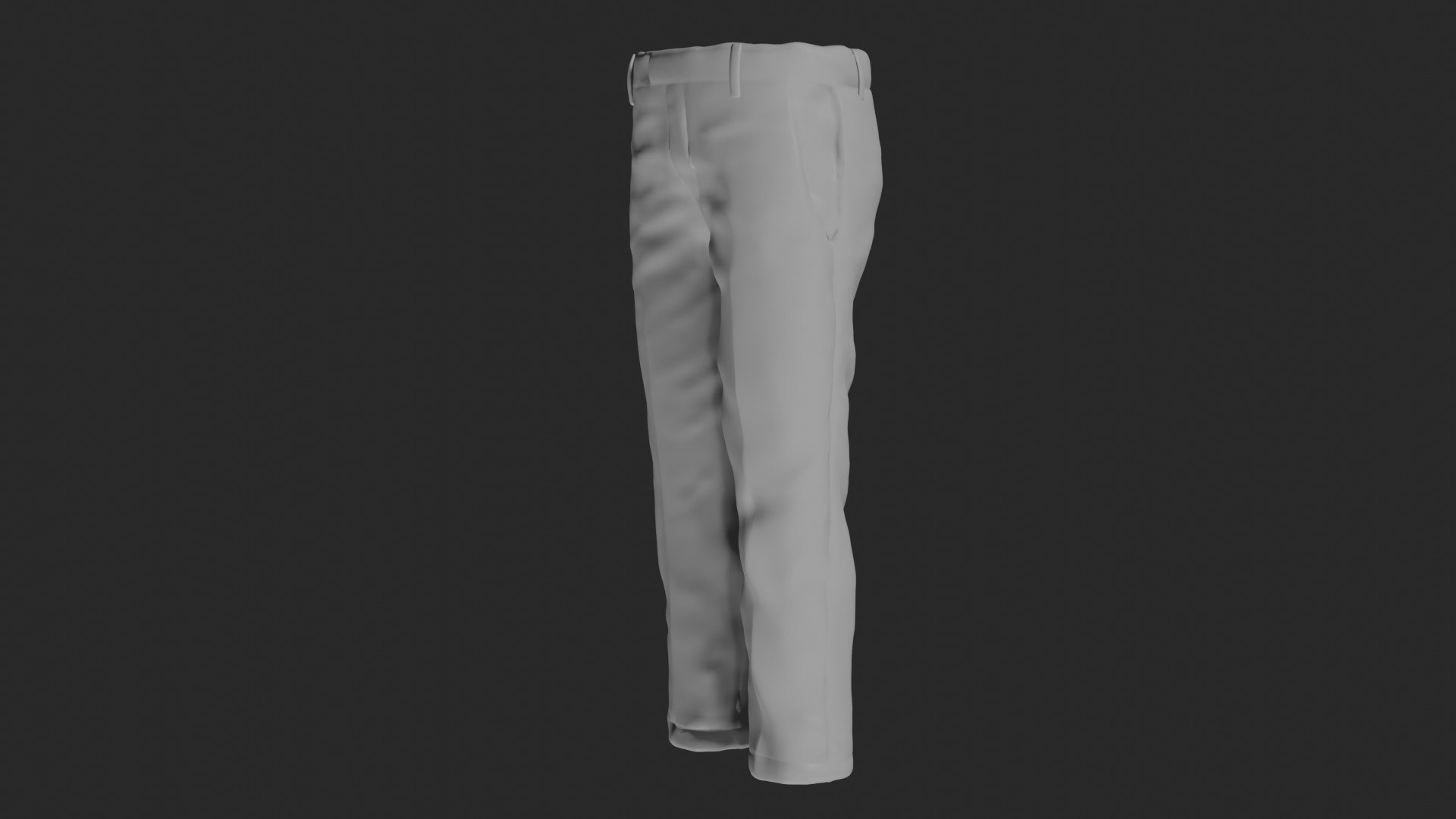 Formal Trouser White Pants Casuals Office Pants 3D - TurboSquid 1775845