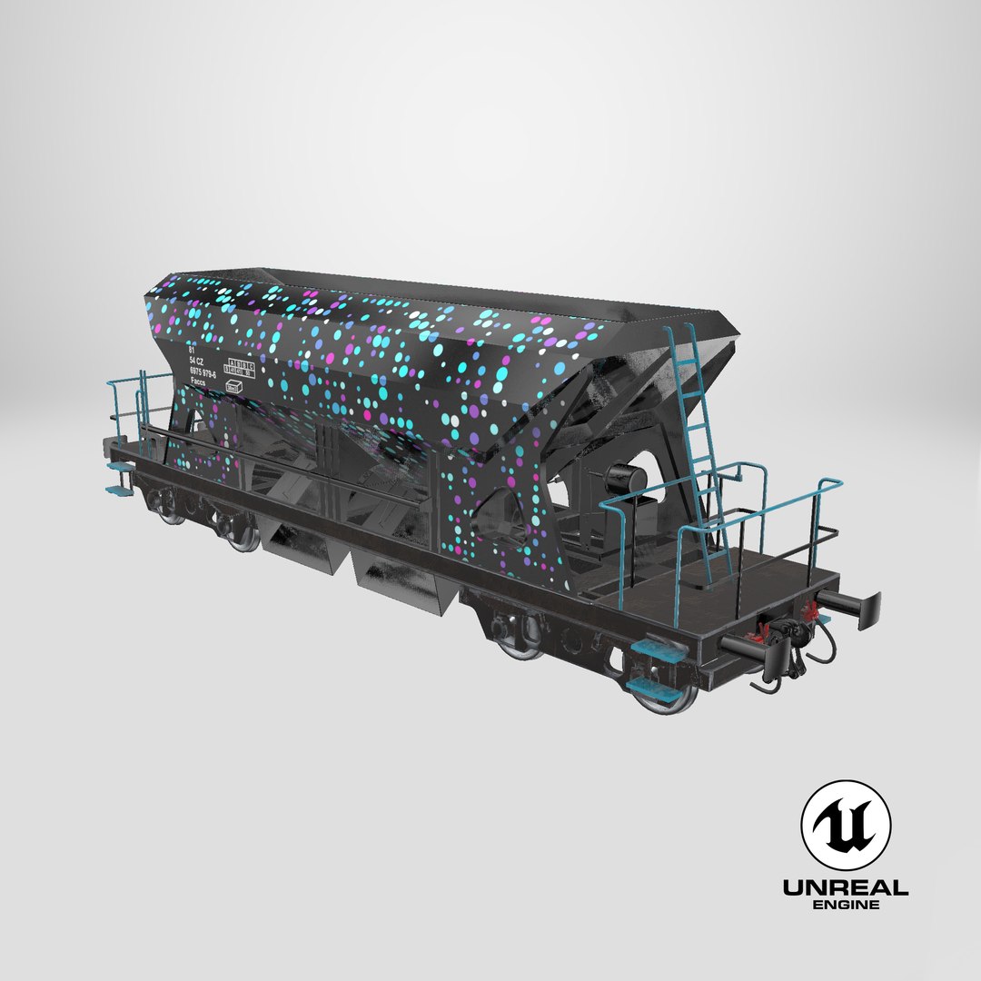 3D Hopper Wagon PBR V - TurboSquid 2371310