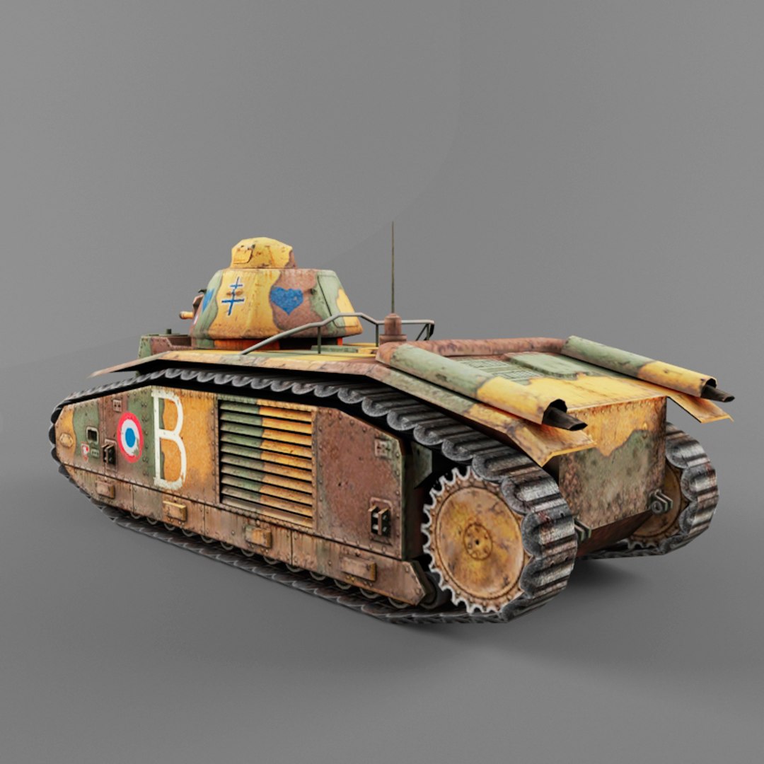 3d B1 Heavy Tank Model