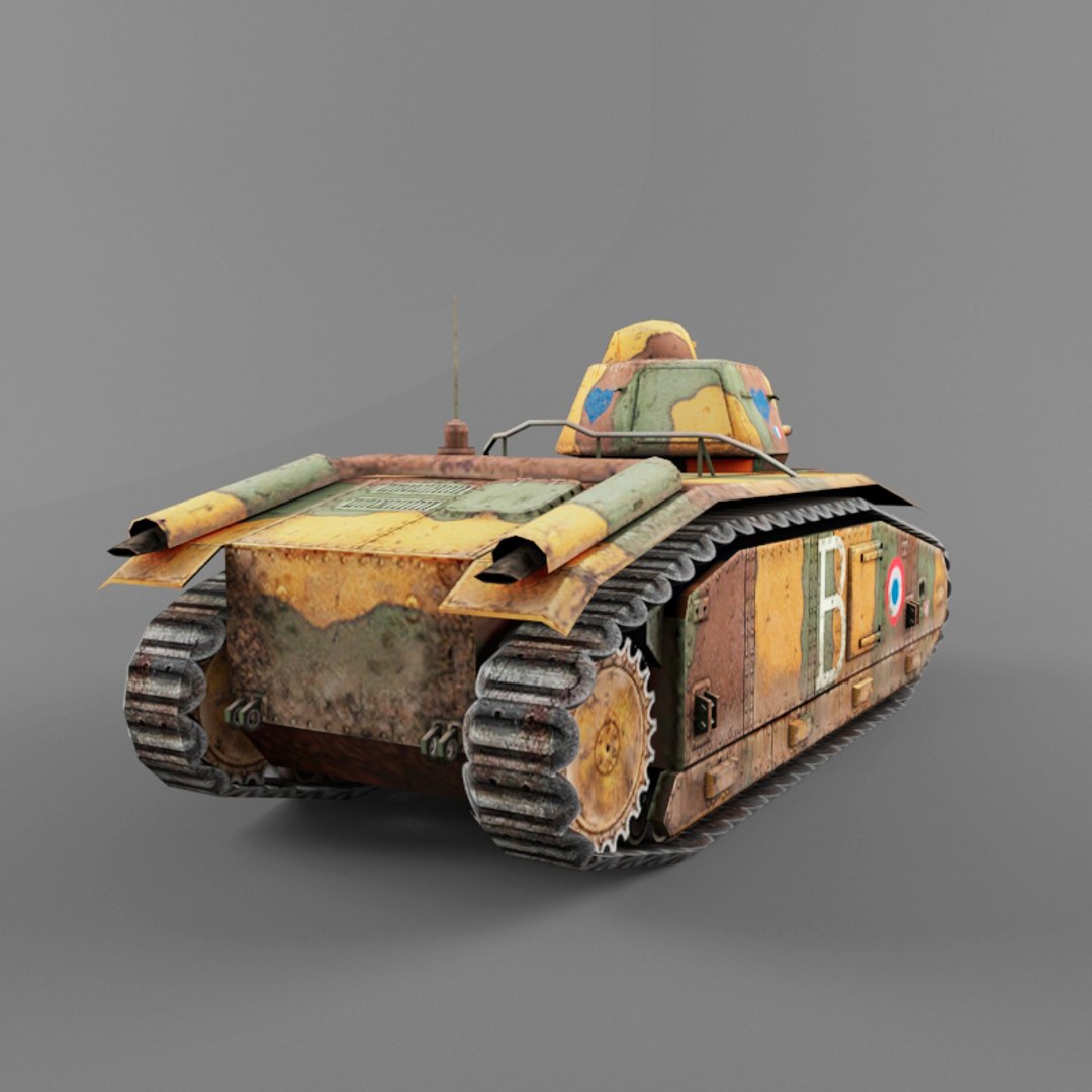 3d B1 Heavy Tank Model