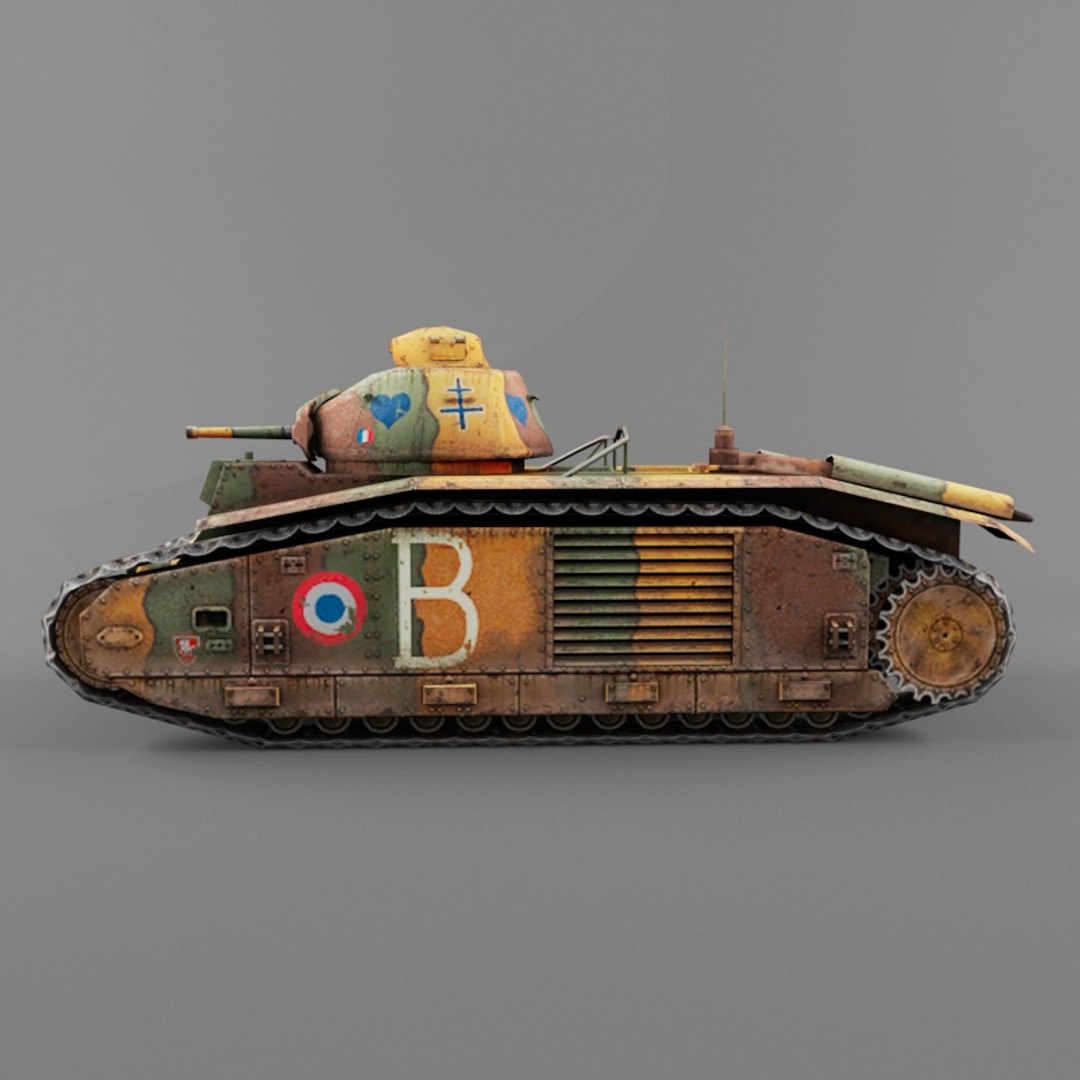 3d B1 Heavy Tank Model
