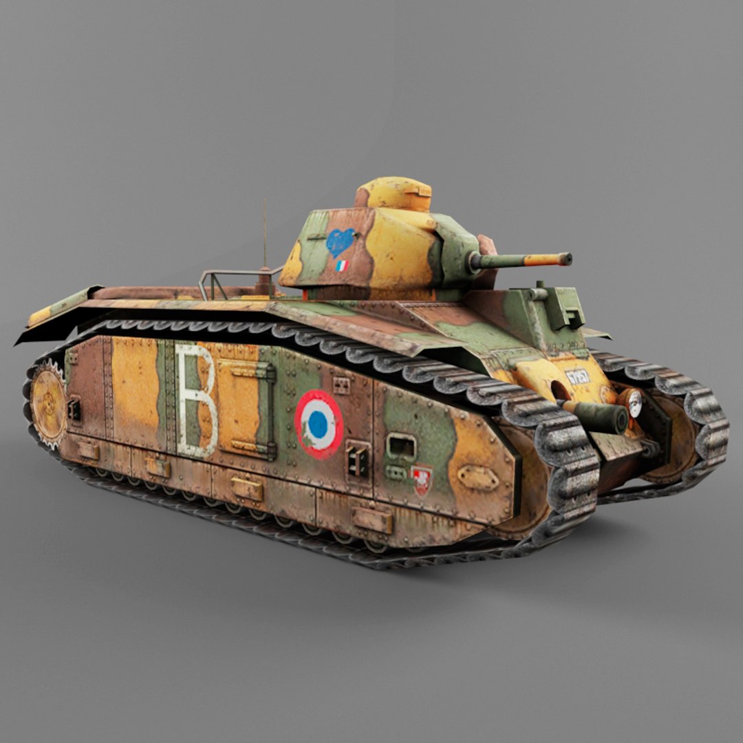 3d B1 Heavy Tank Model