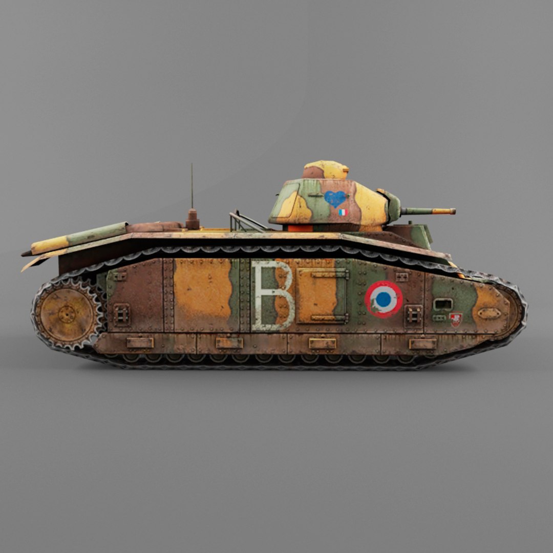3d B1 Heavy Tank Model