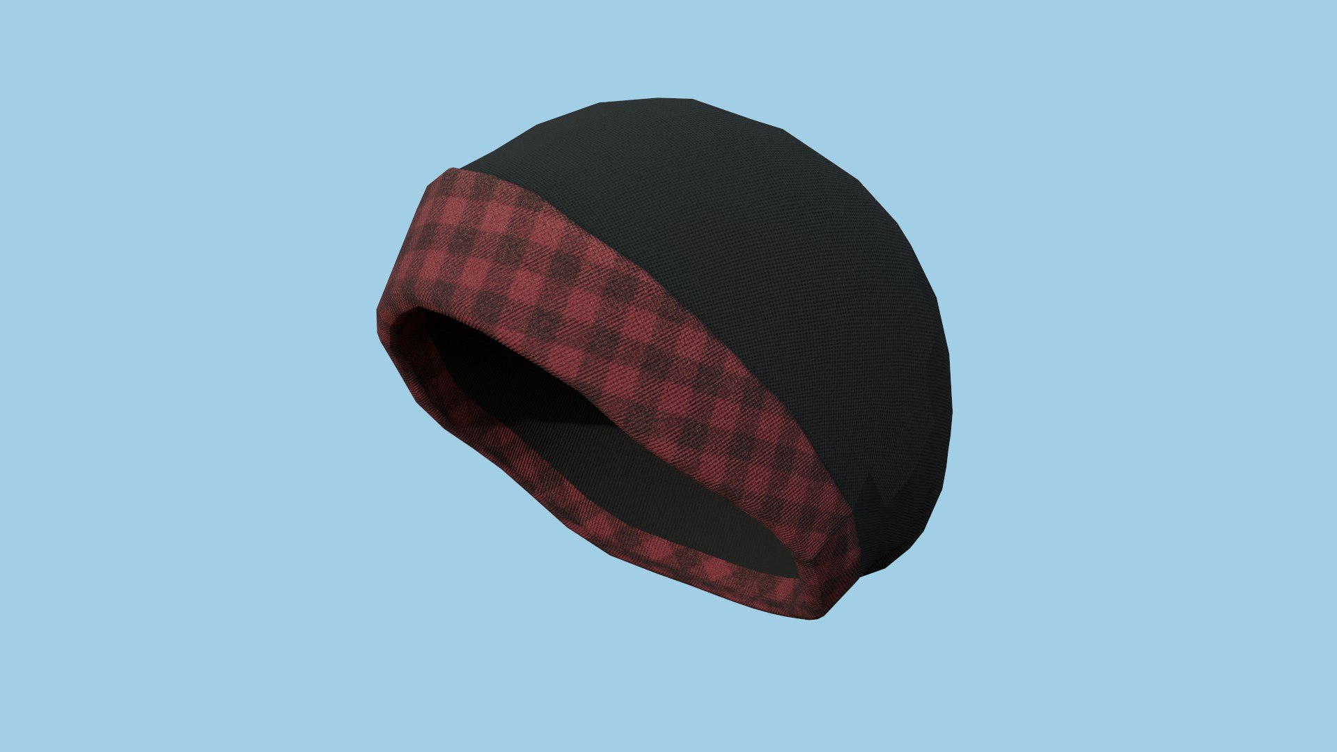 3D Red Black Beanie Winter Cap 12 - Character Fashion Design Model ...