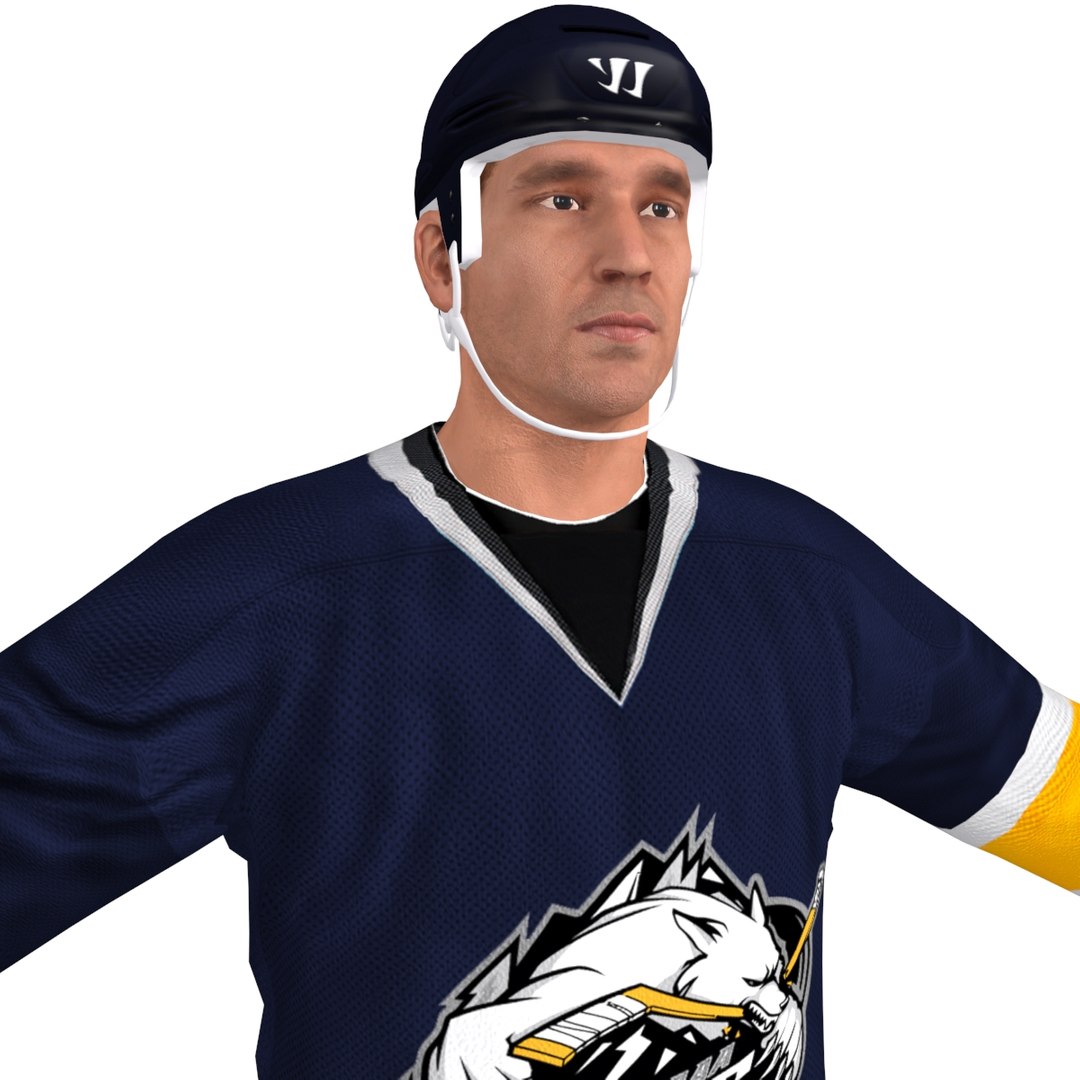 3d Hockey Player Model