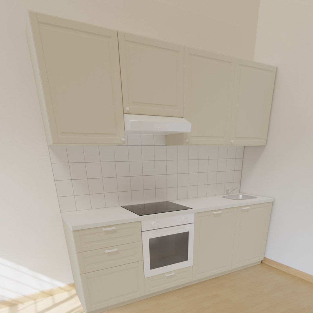 Kitchen Set IKEA METOD 240x60x228 3D Model - TurboSquid 2197146
