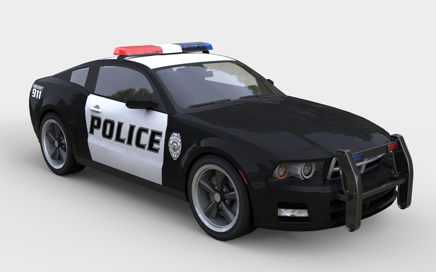 Generic Police Car Stallion 3d Model
