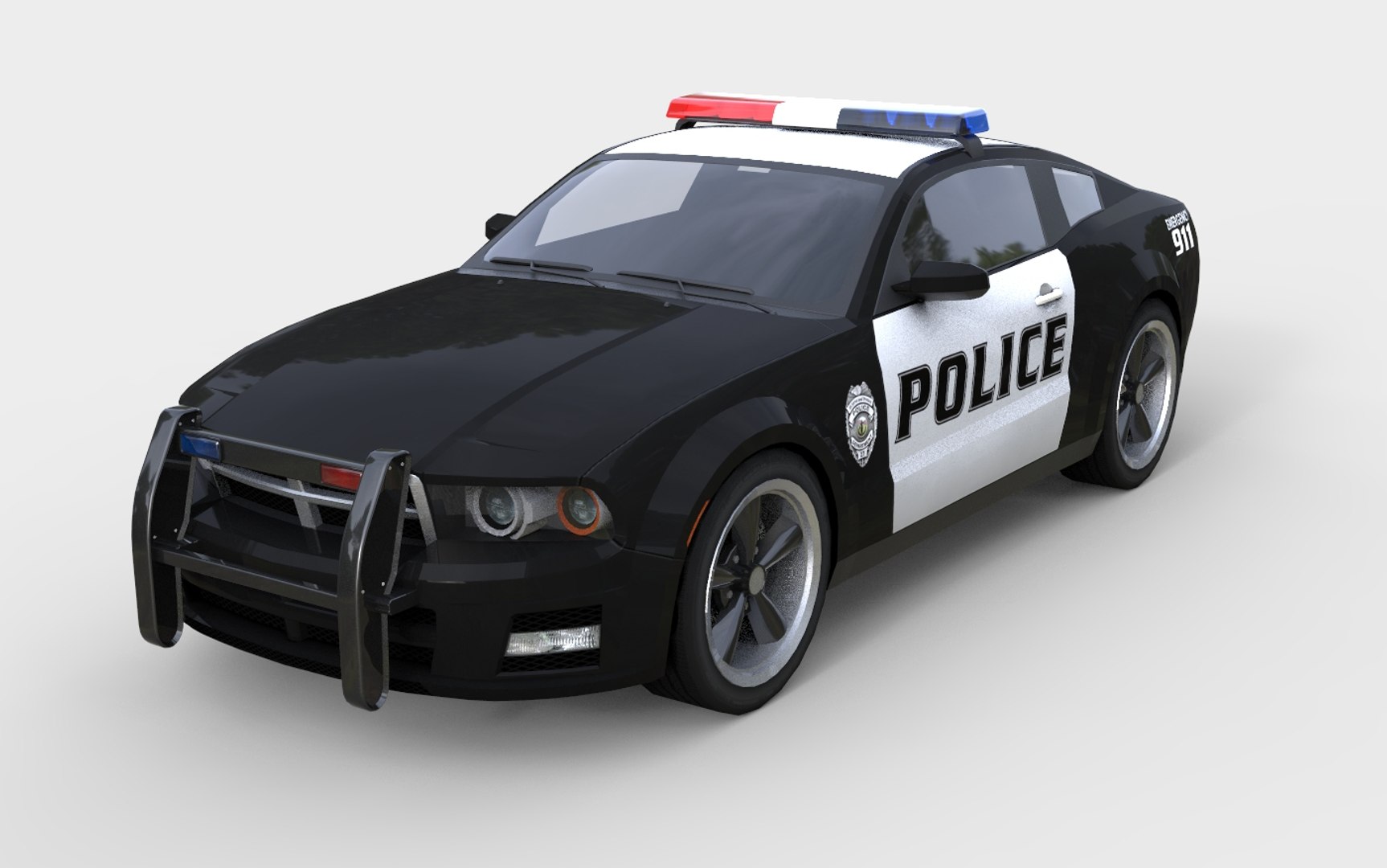 Generic Police Car Stallion 3d Model