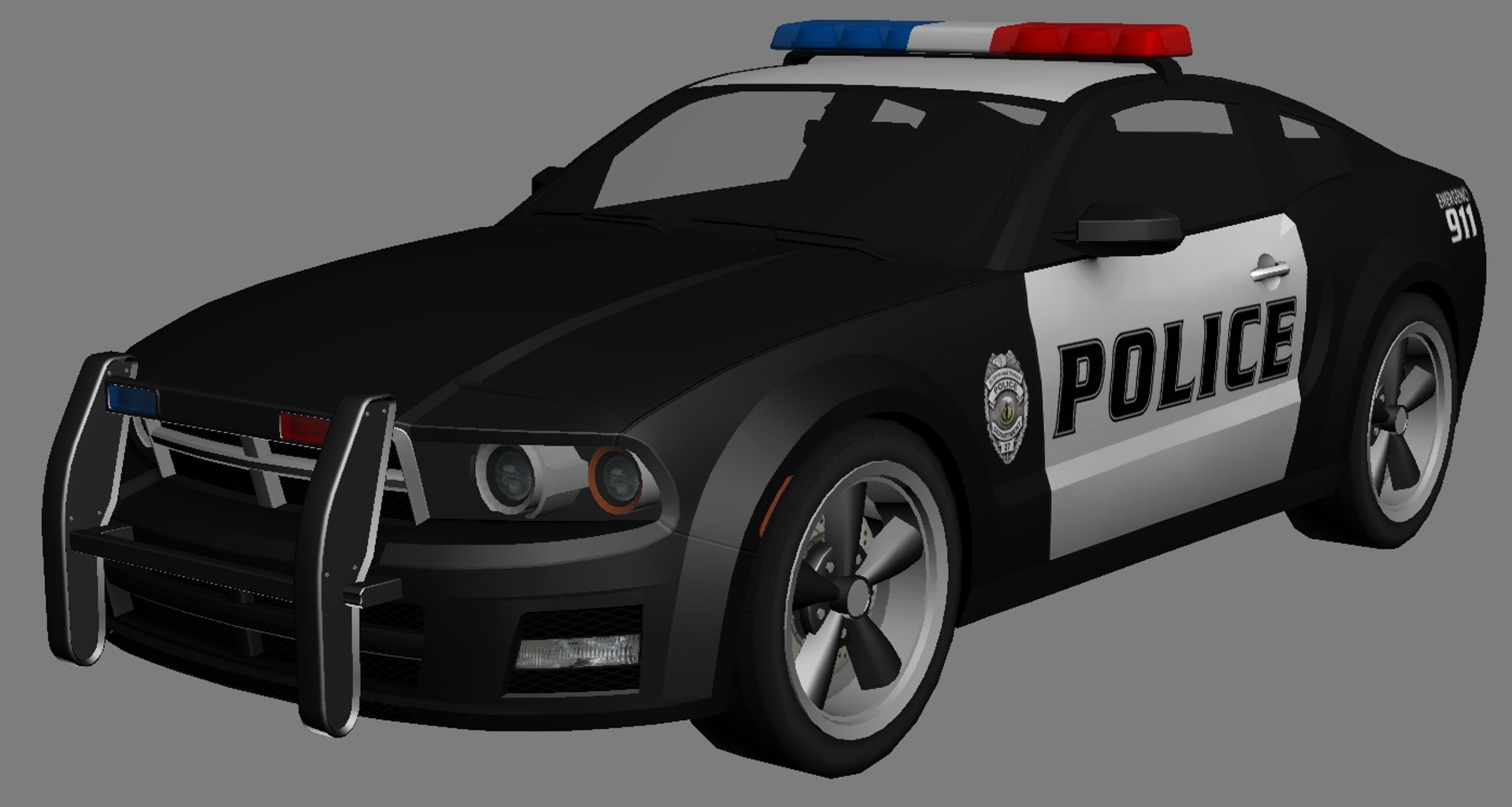 Generic Police Car Stallion 3d Model