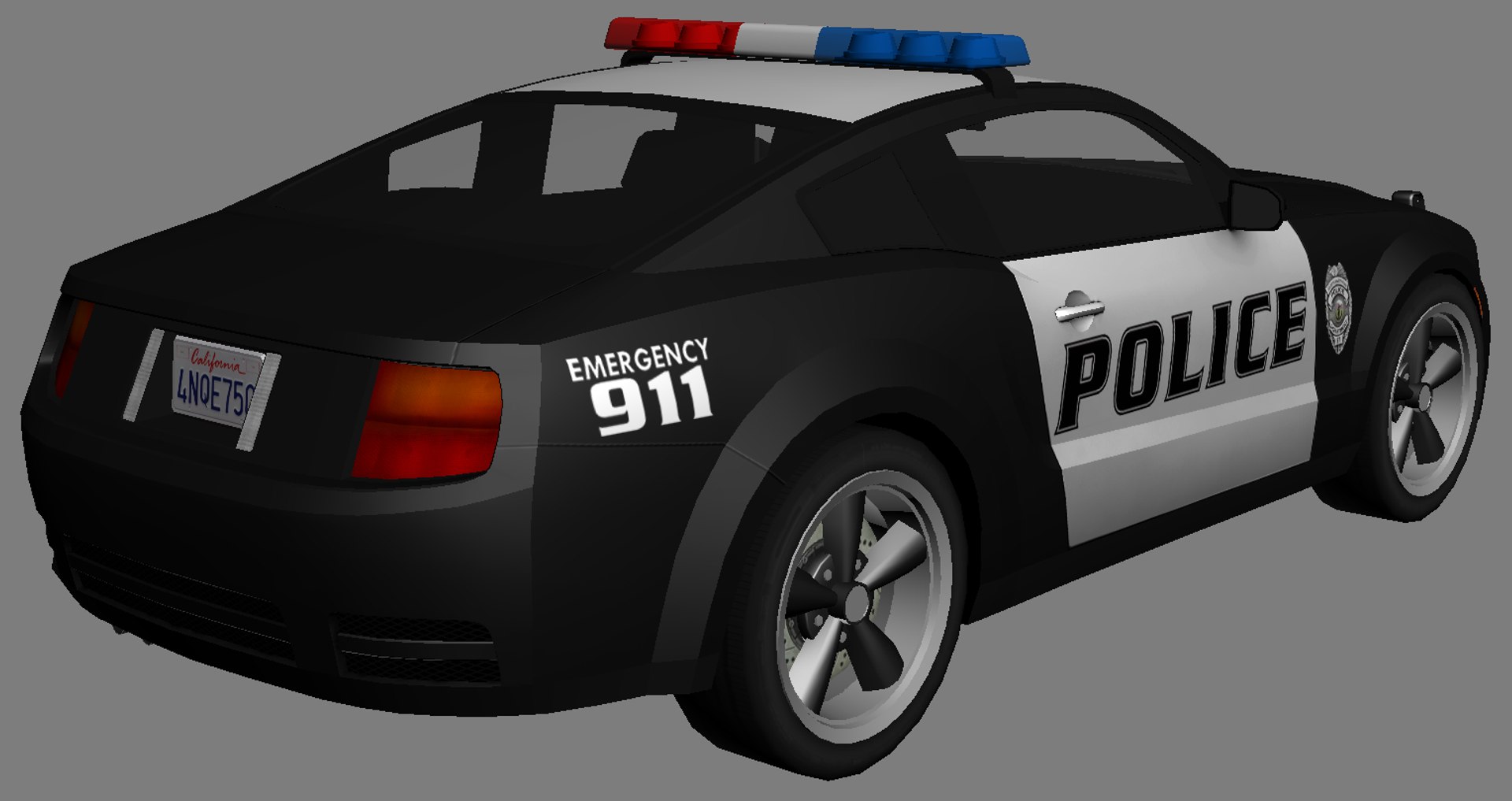 Generic Police Car Stallion 3d Model