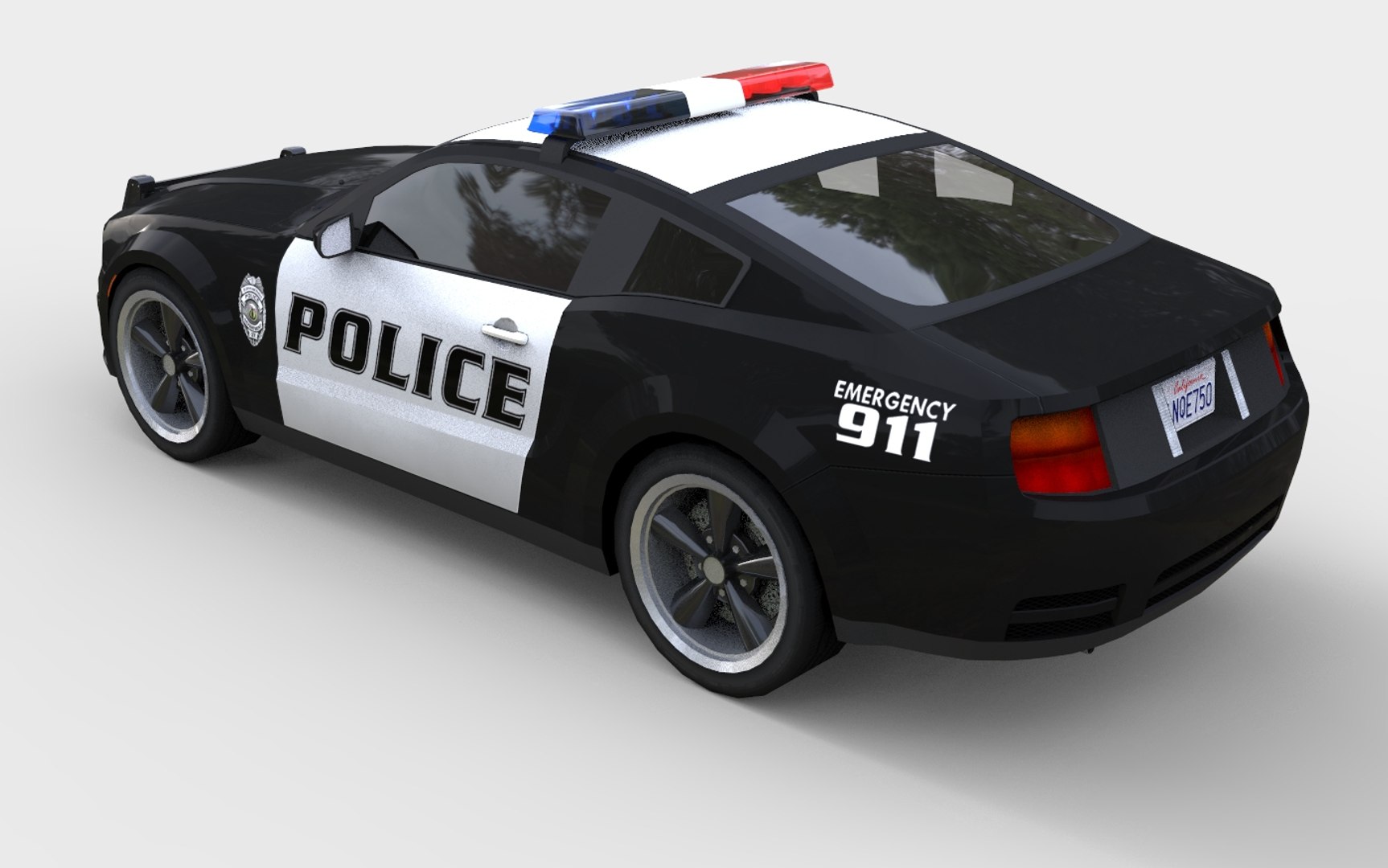 Generic Police Car Stallion 3d Model