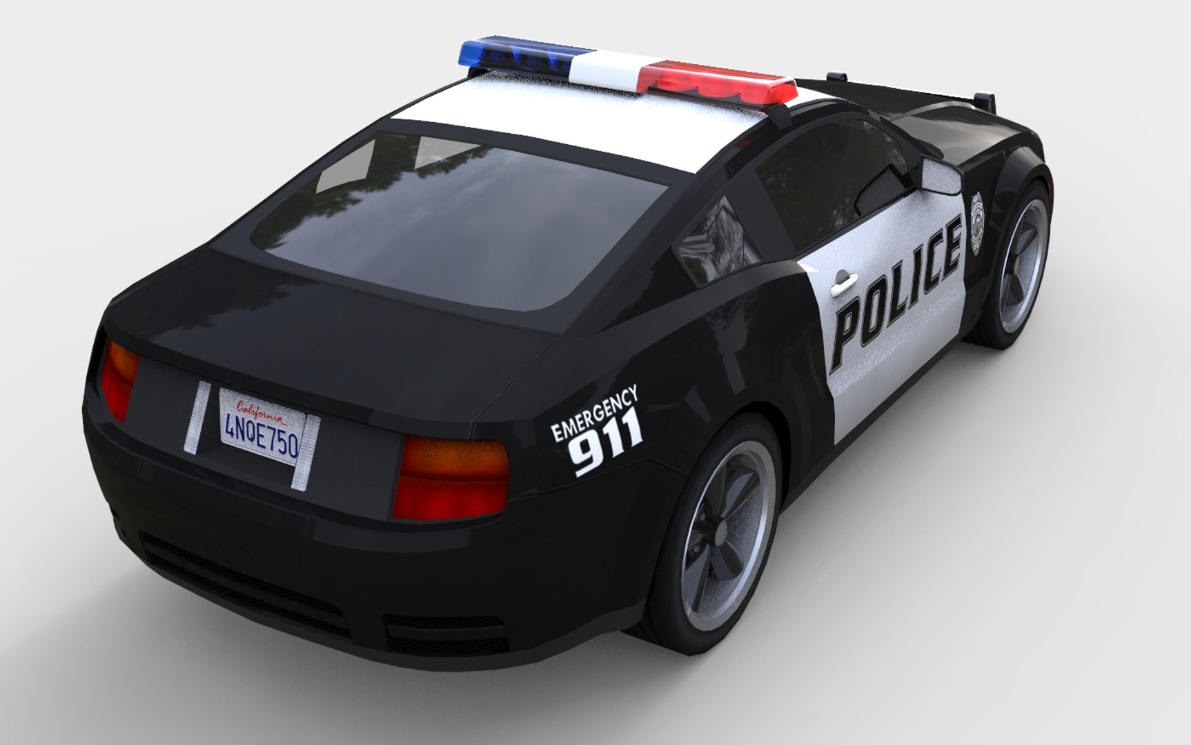 Generic Police Car Stallion 3d Model