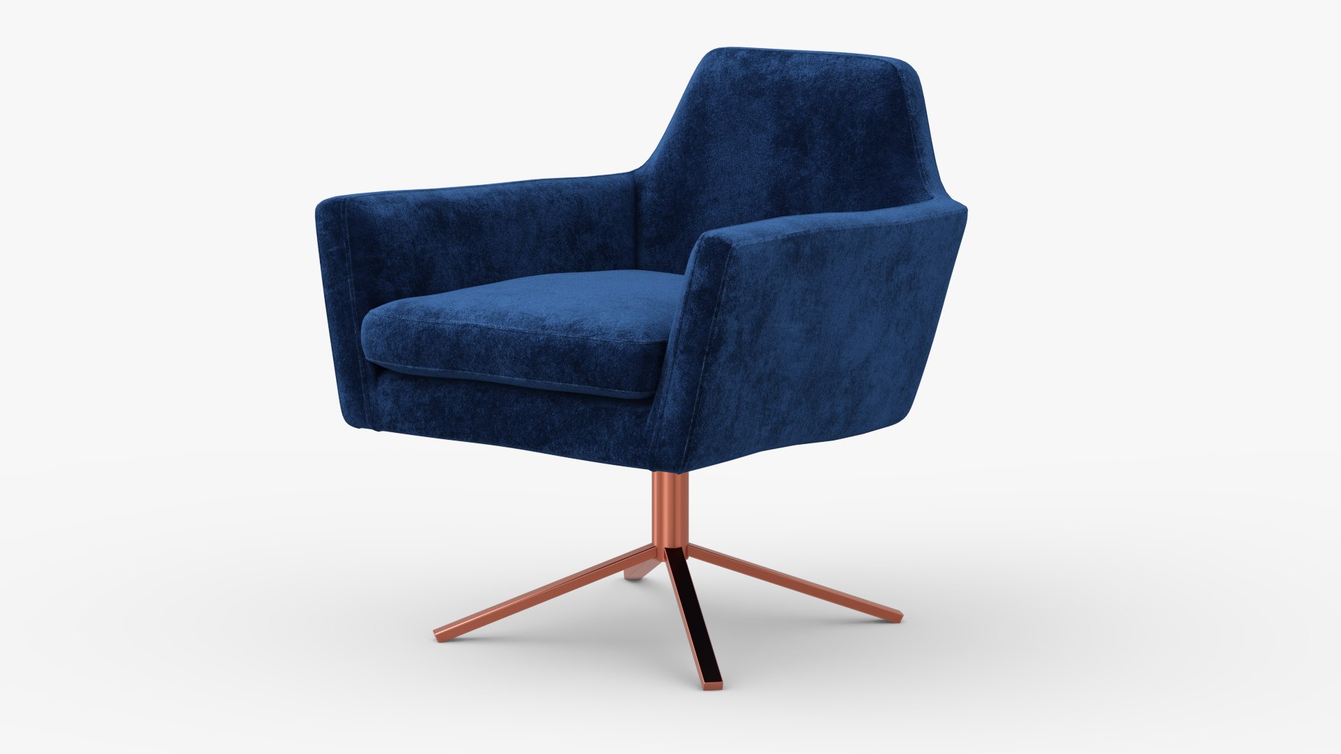 3D MOE Pivot Blue Velvet Arm Chair - TurboSquid 2066173