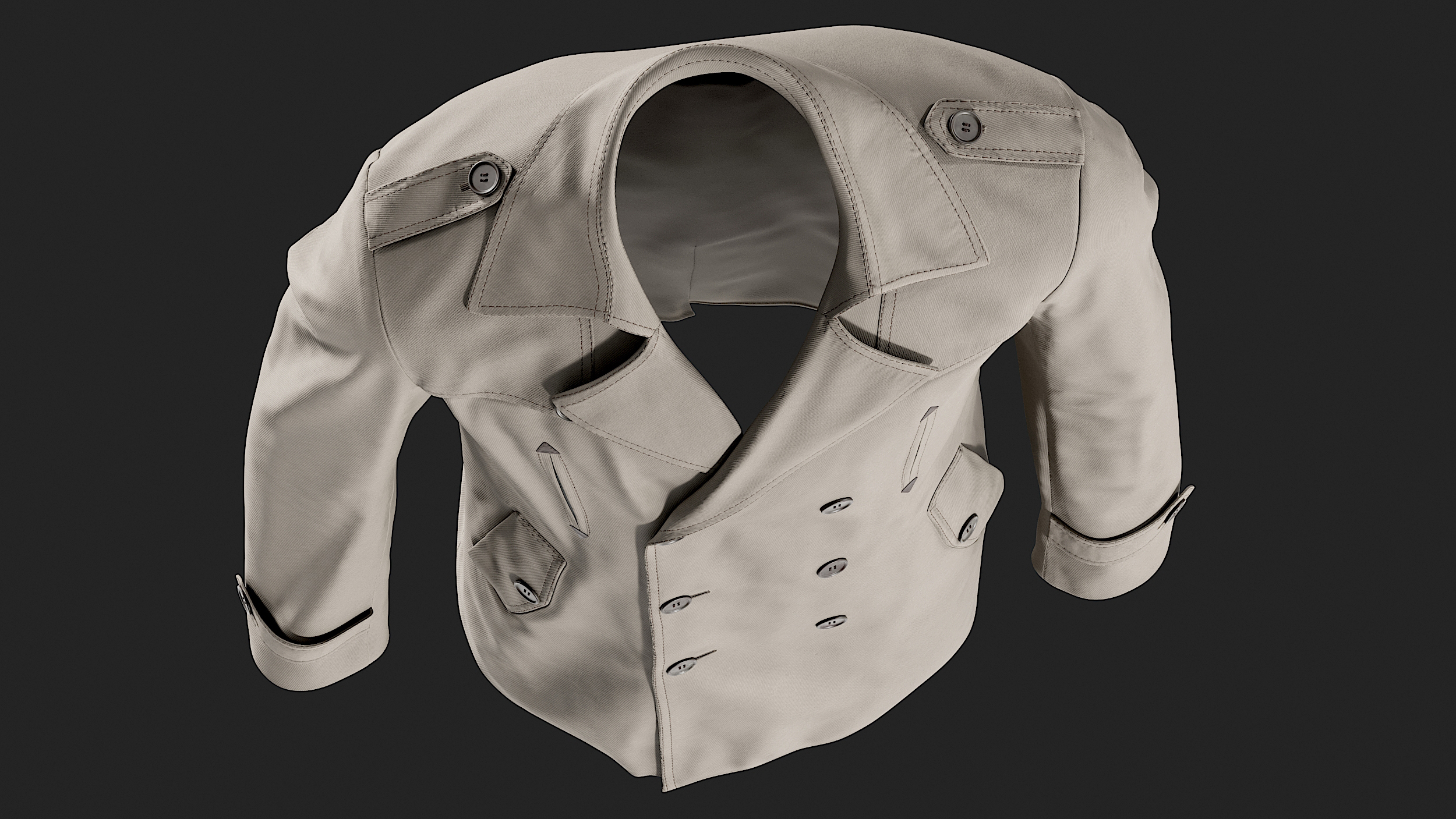 3D coat clothing garments - TurboSquid 1681080