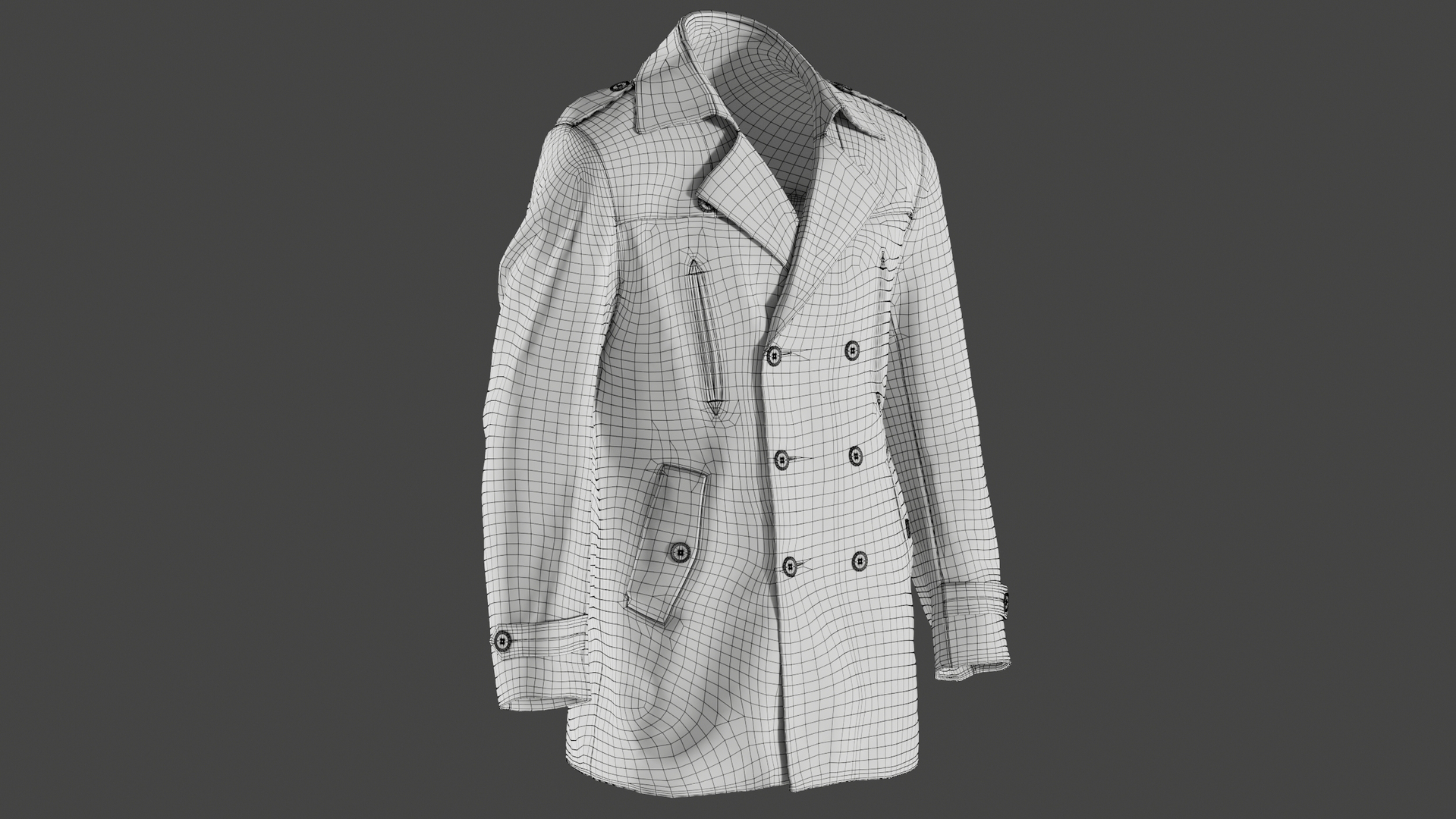 3D coat clothing garments - TurboSquid 1681080
