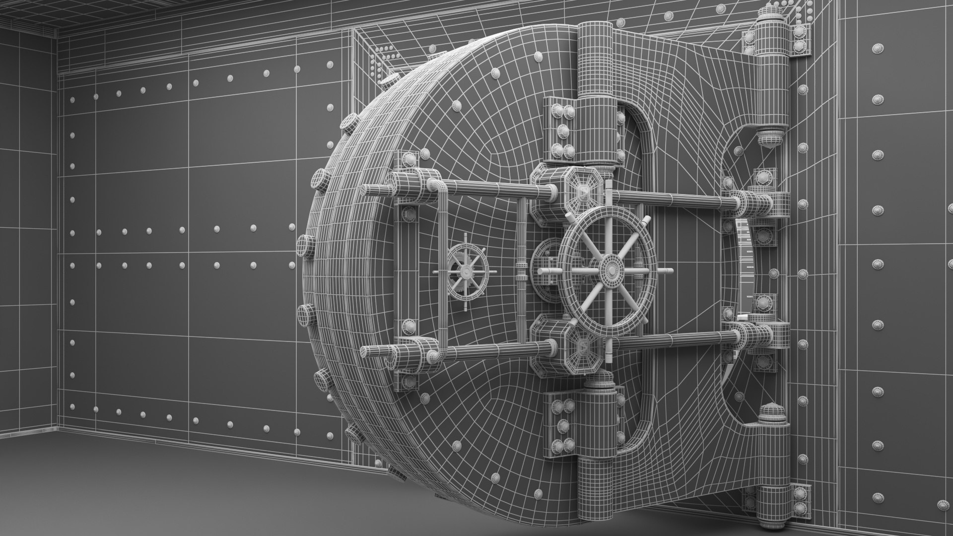 3D Bank Vault With Interior - TurboSquid 1715357