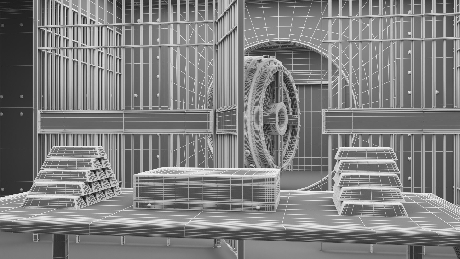 3D Bank Vault With Interior - TurboSquid 1715357