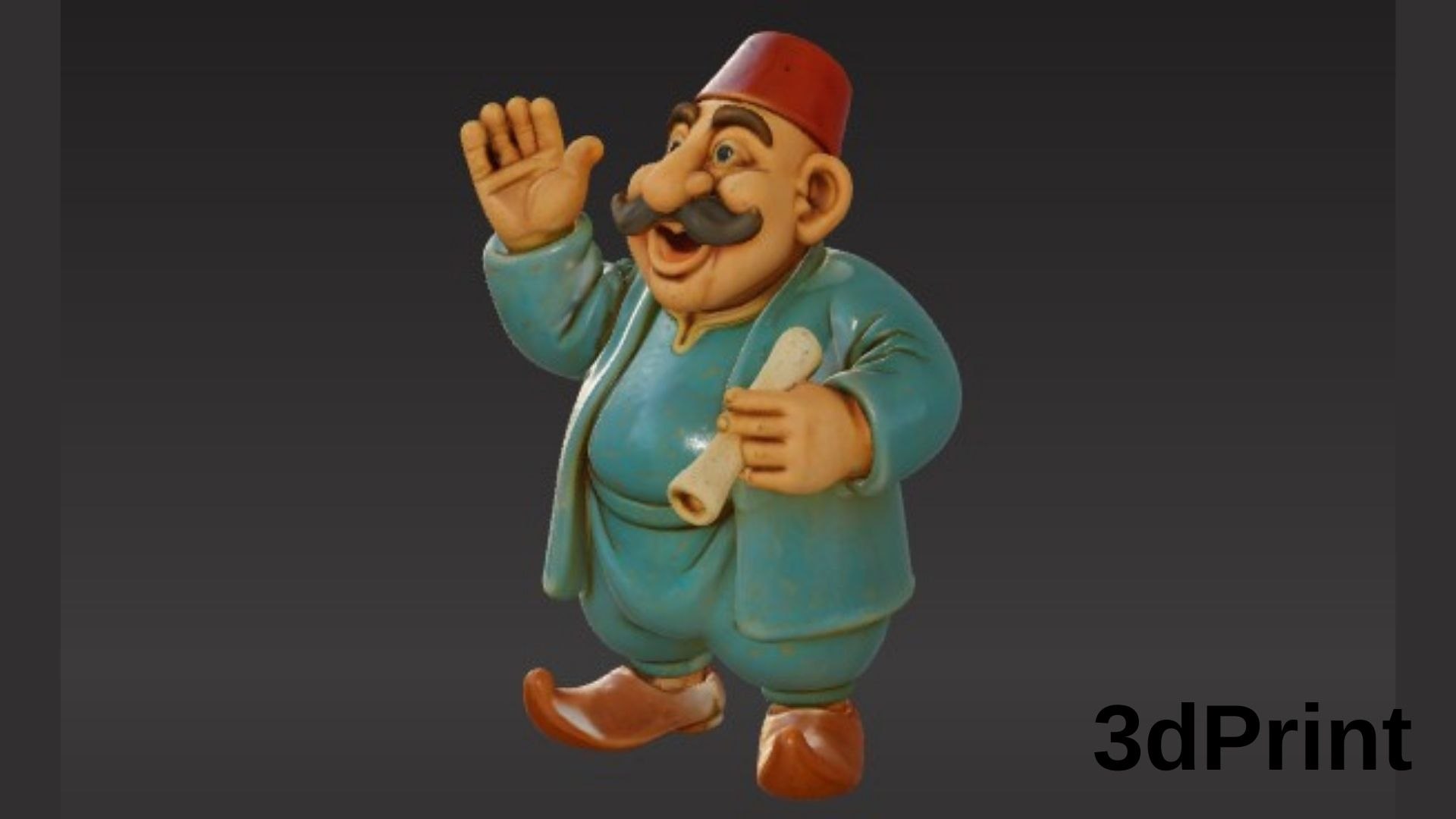 3D Ottoman Town Crier Figurine - Collectible 3D Model STL Format ...