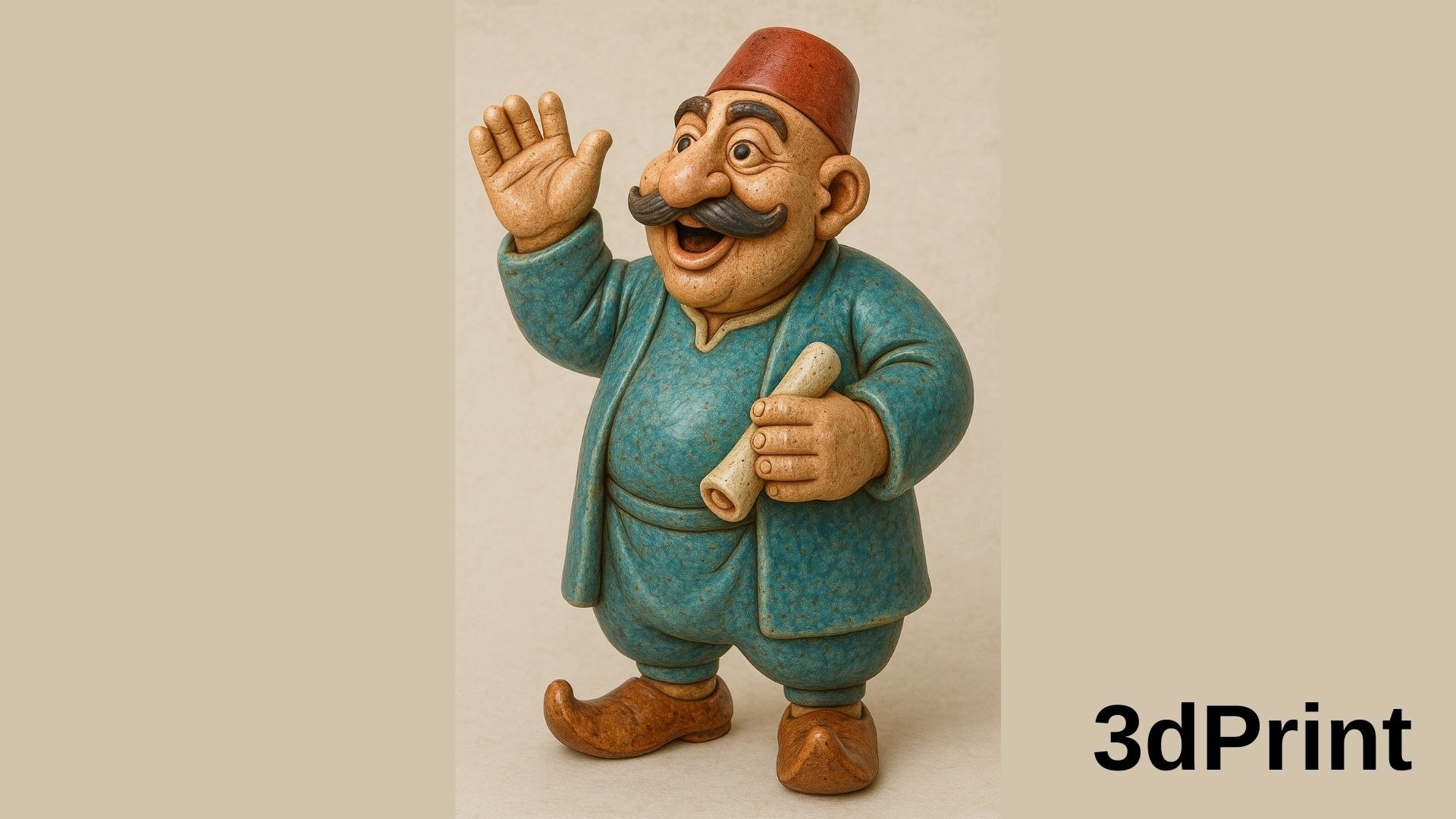 3D Ottoman Town Crier Figurine - Collectible 3D Model STL Format ...