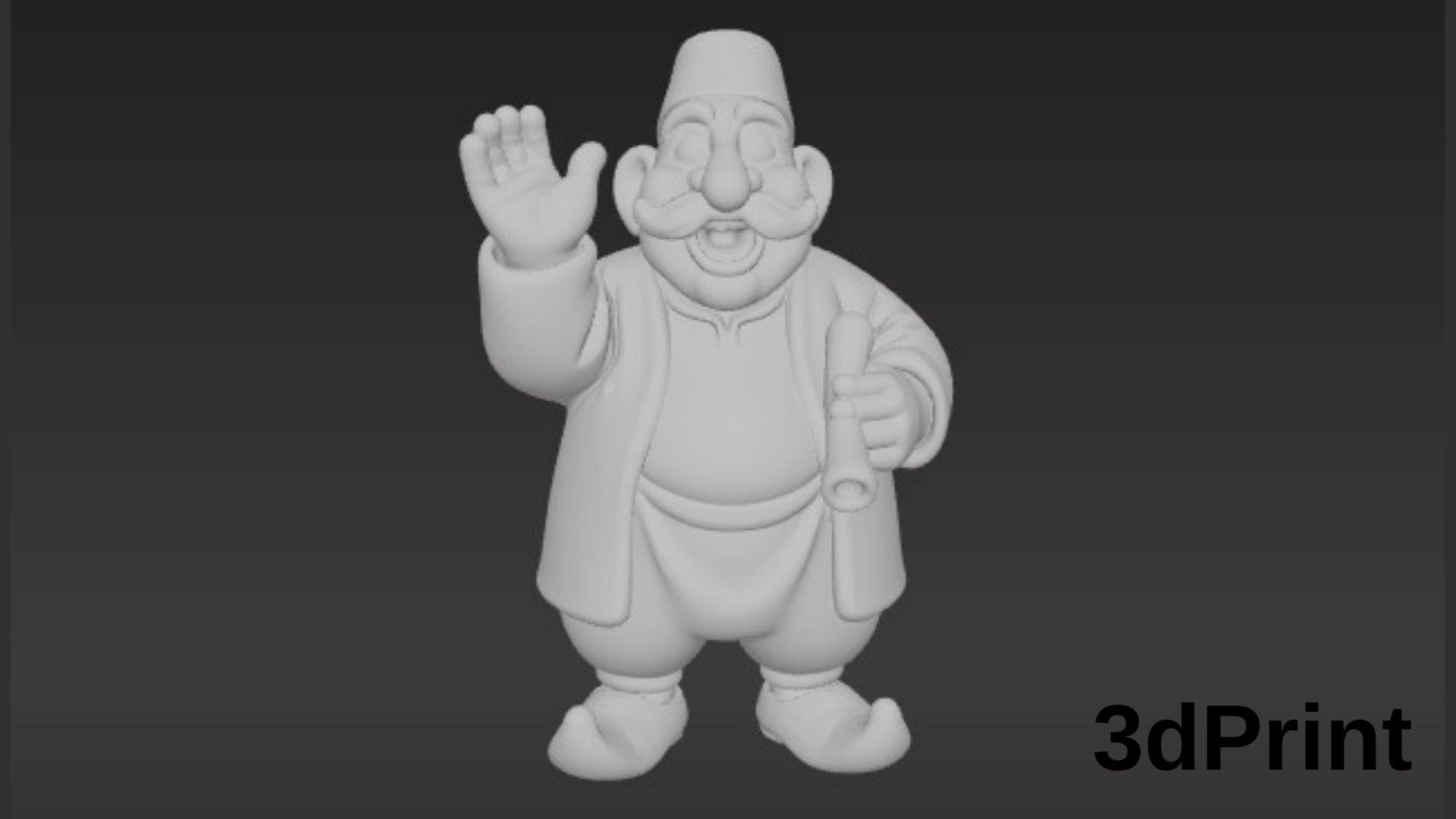 3D Ottoman Town Crier Figurine - Collectible 3D Model STL Format ...