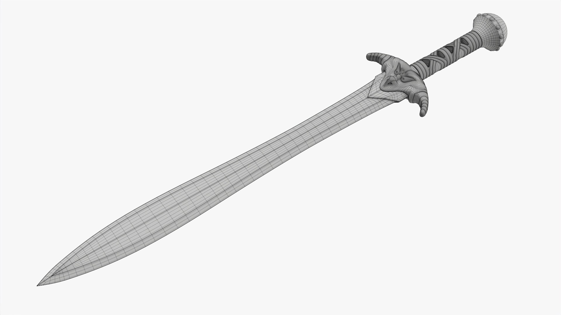 3D Dragon Gladius Chrome - TurboSquid 1856733
