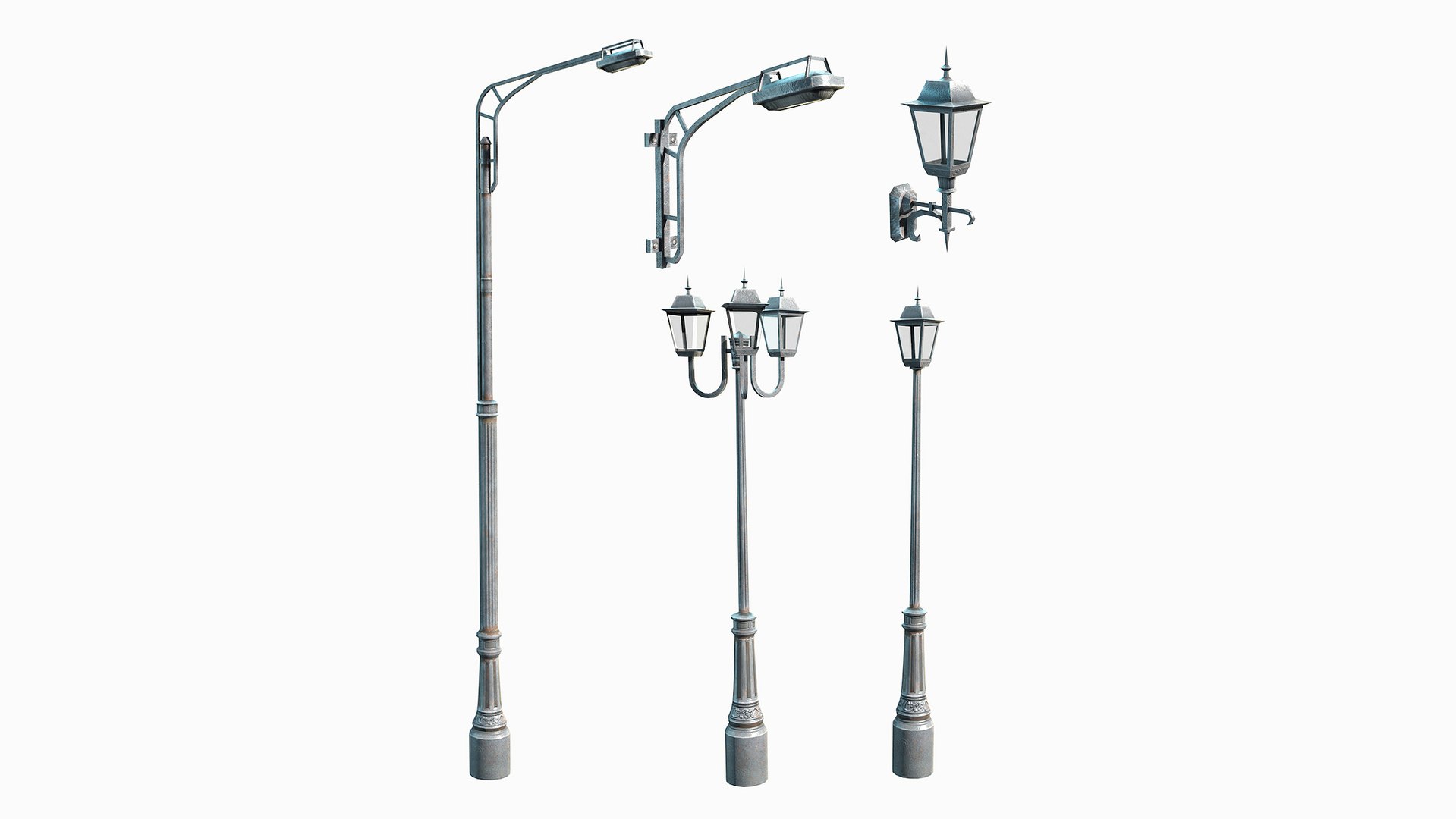 Street Light Poles Low-poly 3D Model - TurboSquid 2210313