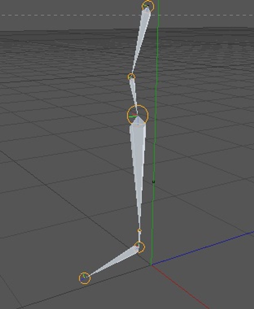 Rigged Leg 3d C4d