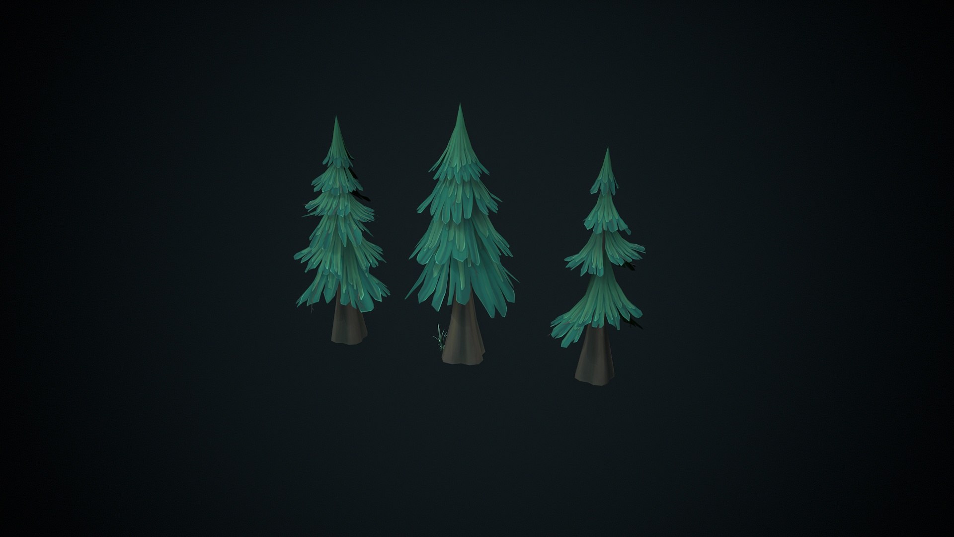3D Model Stylized Pine - TurboSquid 2263875