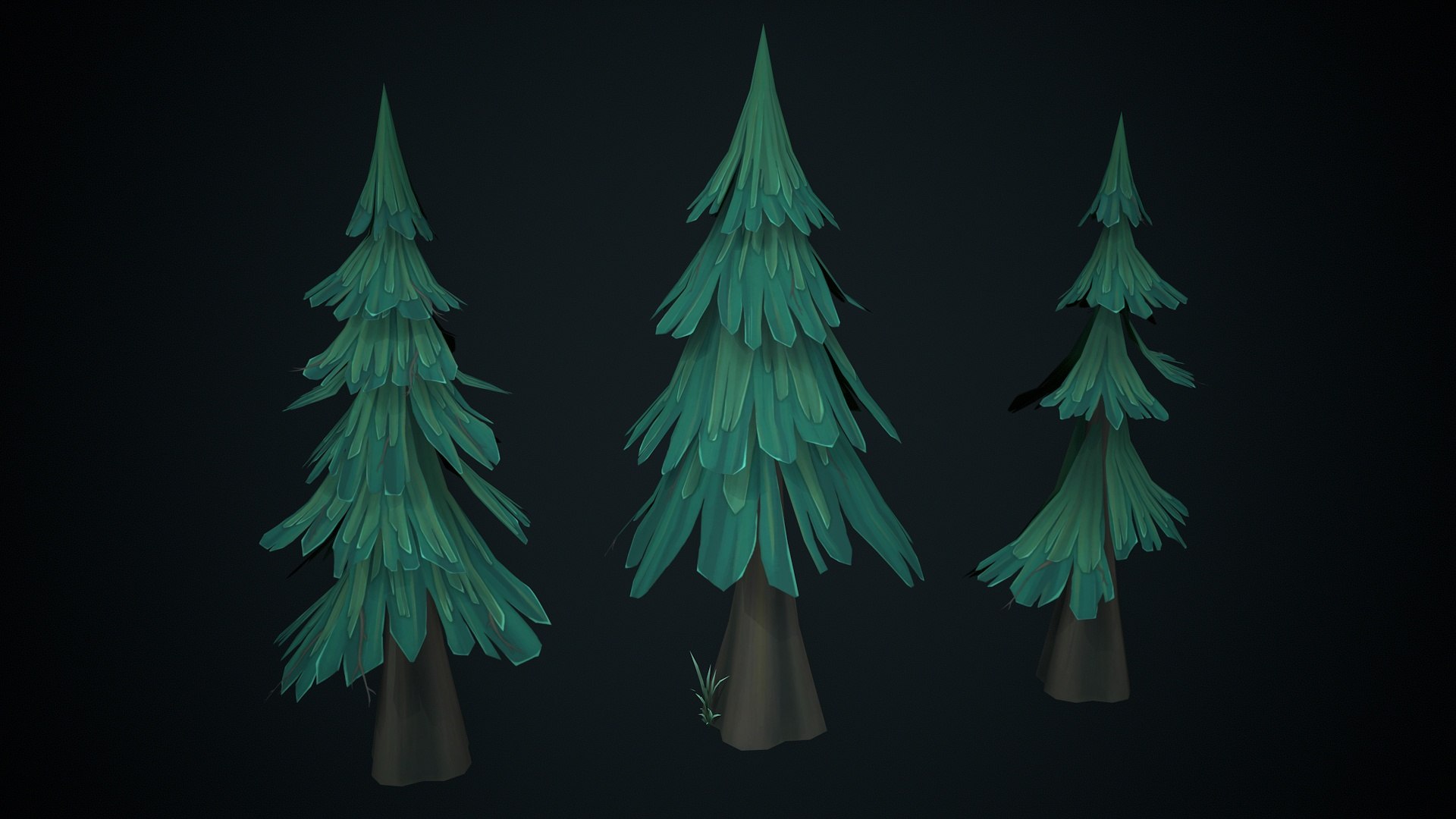 3D Model Stylized Pine - TurboSquid 2263875