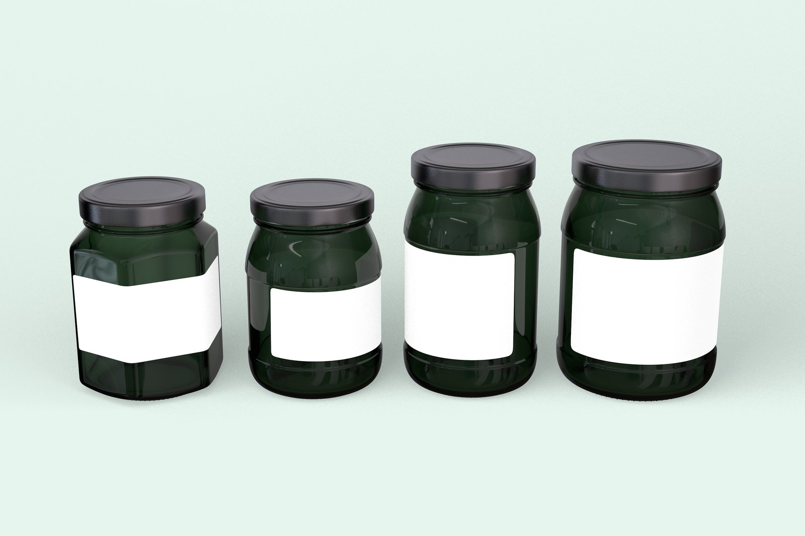 Glass Jars Set 3D Model - TurboSquid 2199574