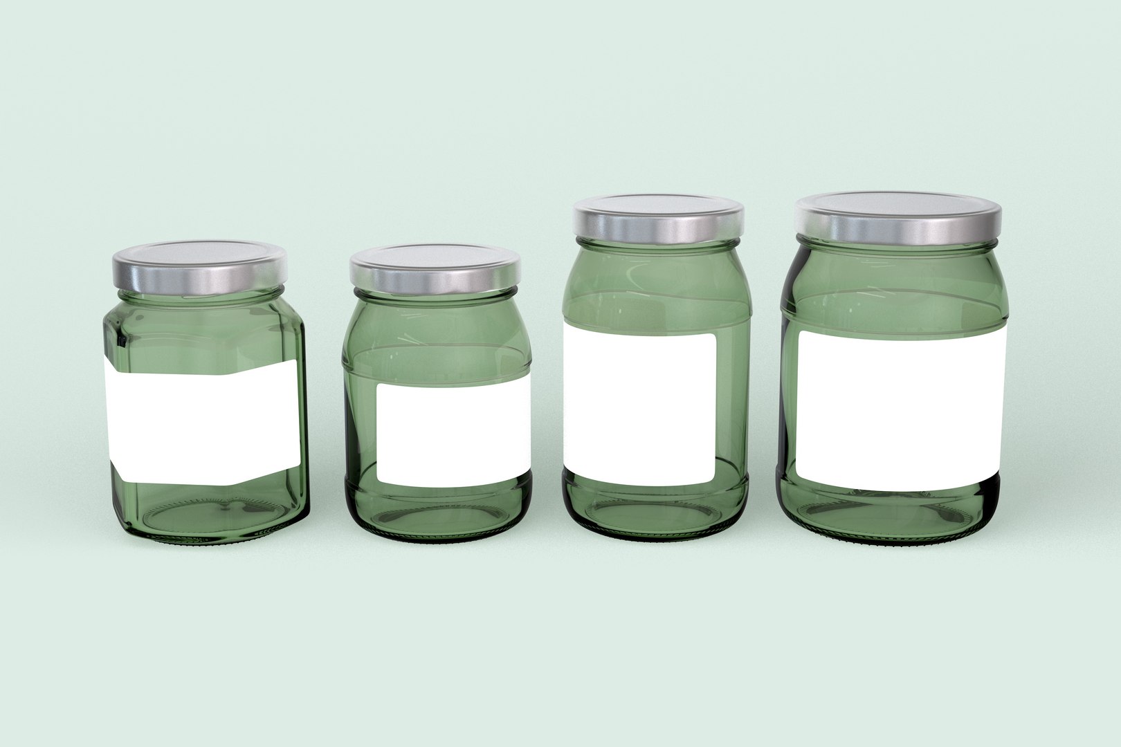 Glass Jars Set 3D Model - TurboSquid 2199574