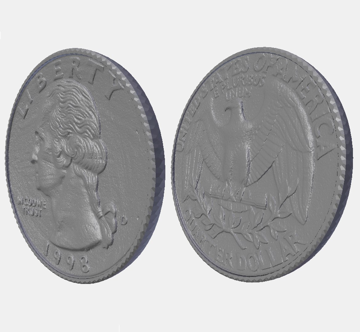 Quarter Coin 3D Model - TurboSquid 1700462