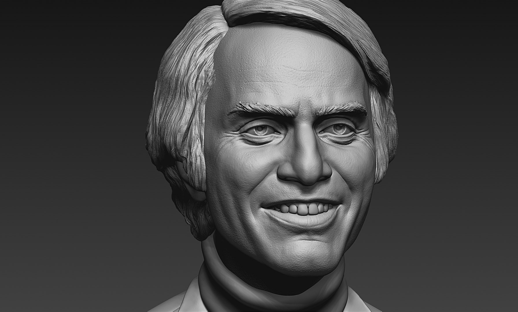 3D Carl Sagan Bust - TurboSquid 2081586