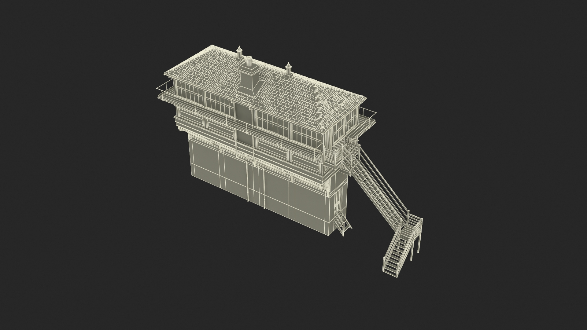 3D Model Train Signal Box - TurboSquid 2309968