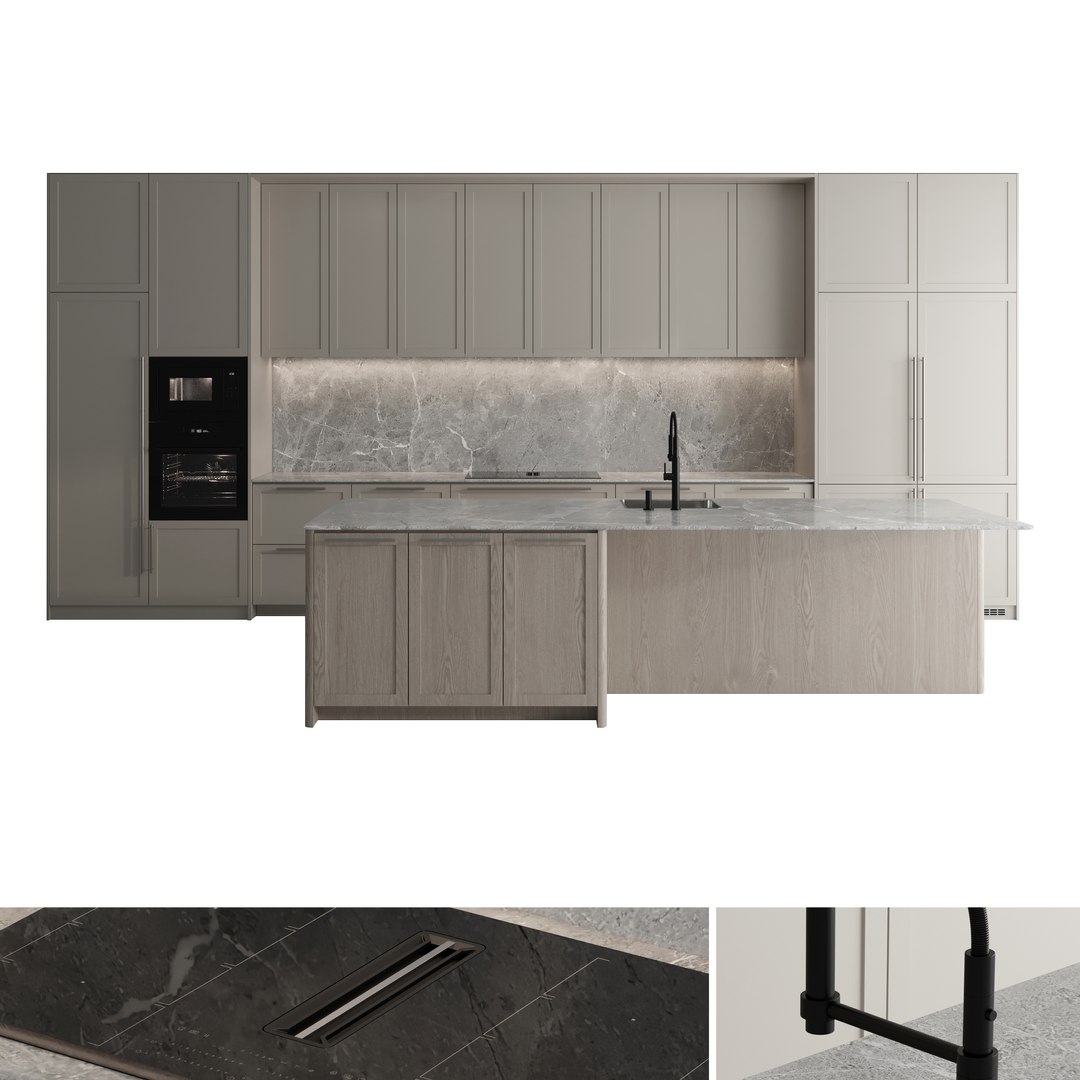 Kitchen Set 41 3D Model - TurboSquid 2187748