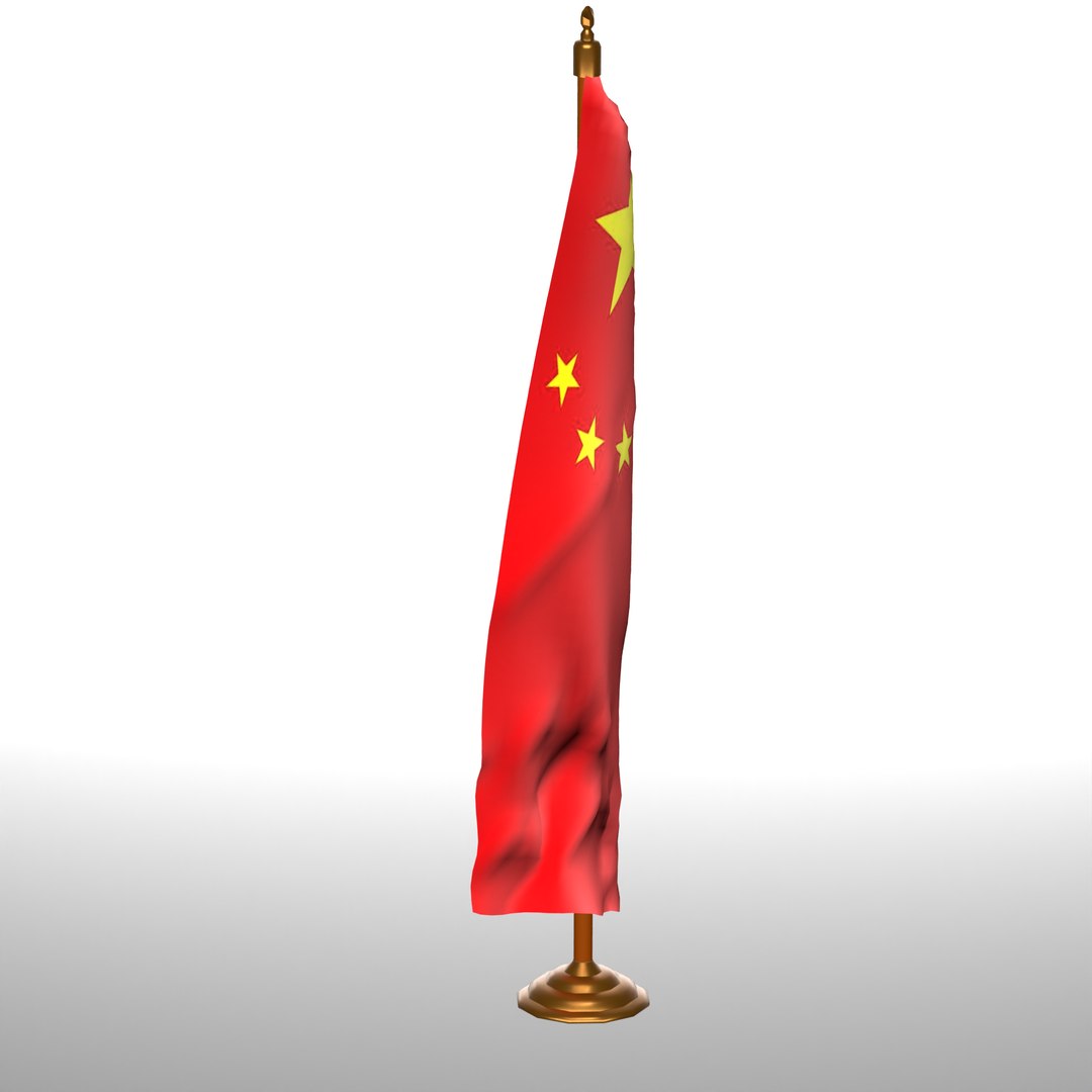 3D CHINA Table Flag T Model - TurboSquid 2282078