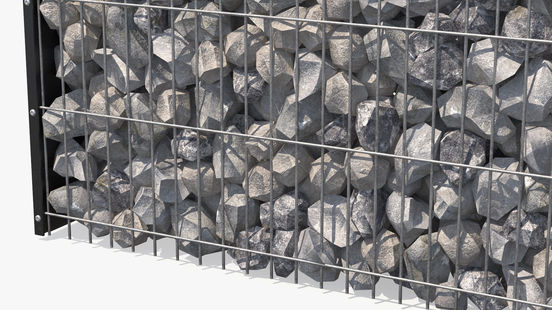 3D Gabion Wall Section - TurboSquid 2340192