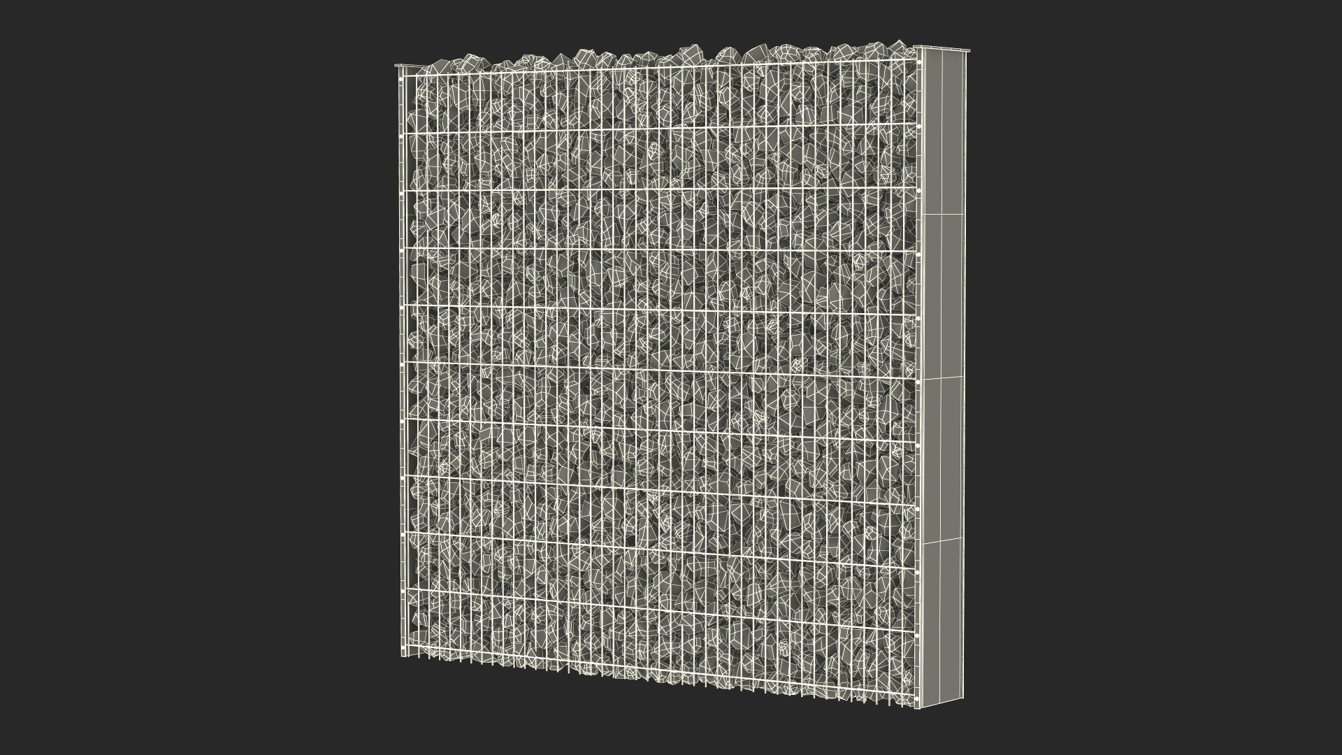 3D Gabion Wall Section - TurboSquid 2340192