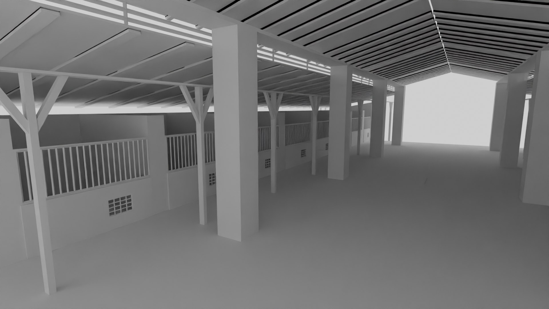 Horse Stable 3D Model - TurboSquid 2159151