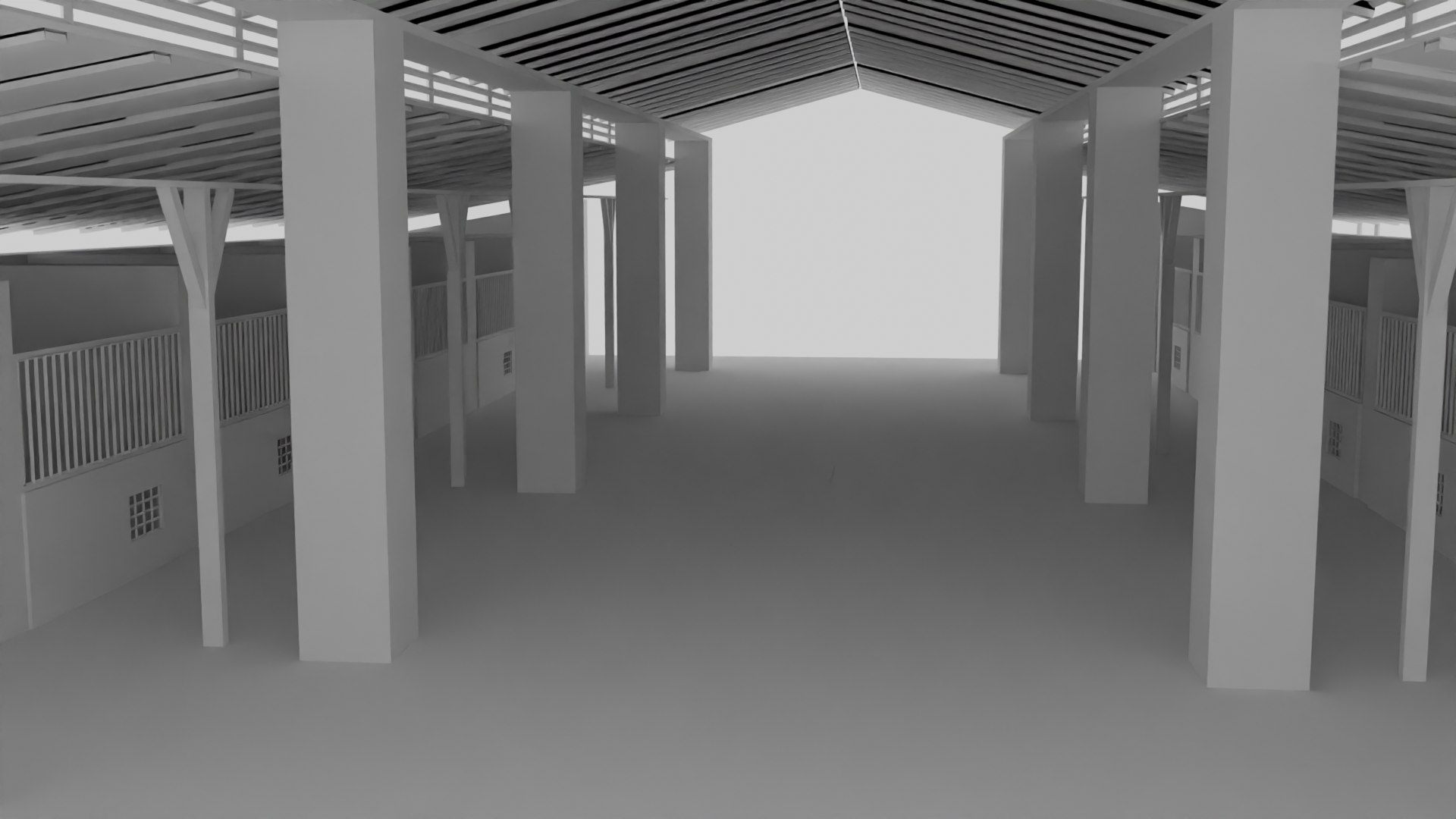 Horse Stable 3D Model - TurboSquid 2159151