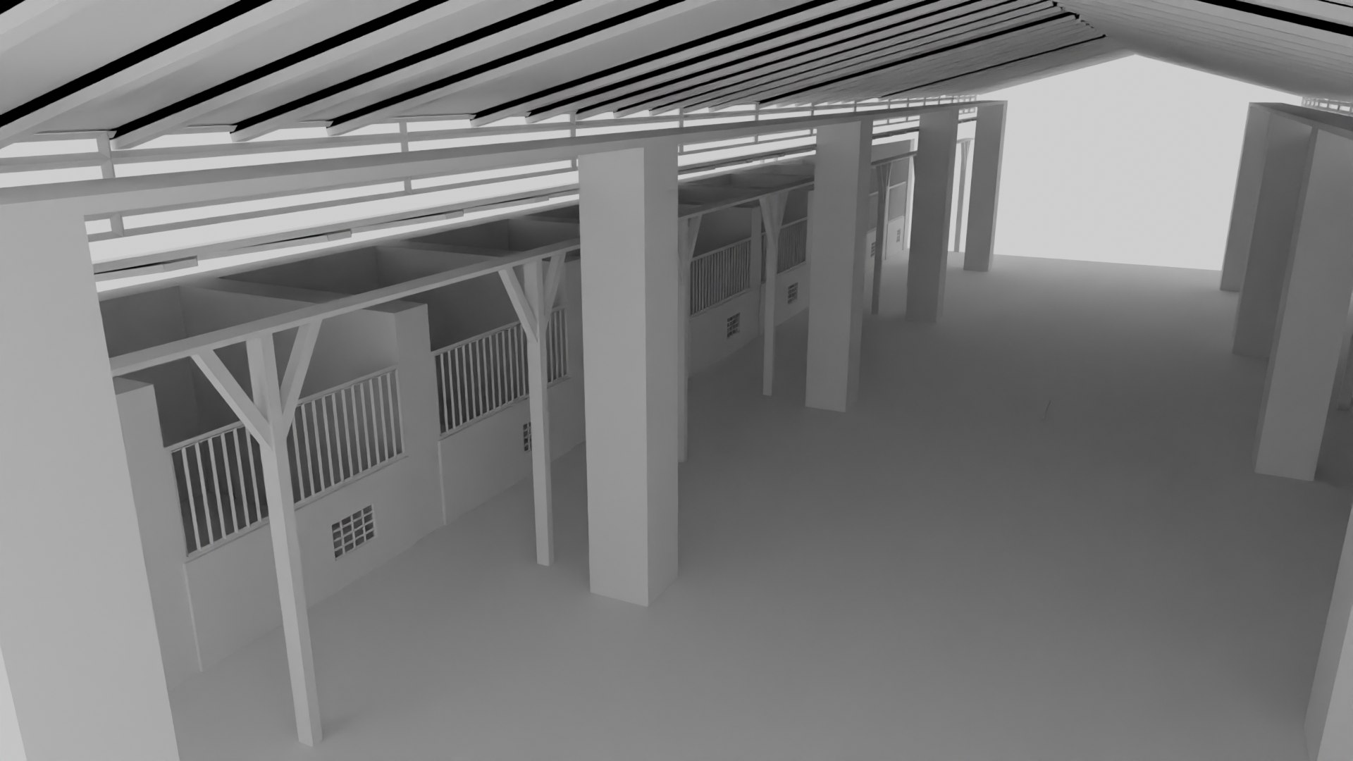 Horse Stable 3D Model - TurboSquid 2159151