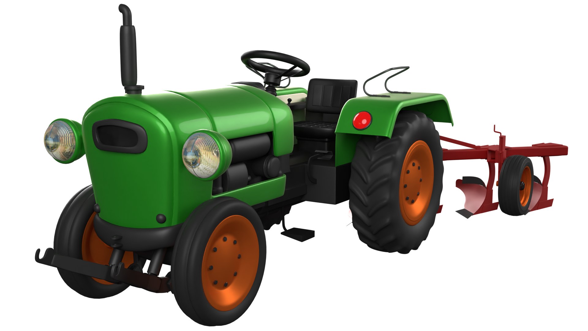 Tractor Plougher 3D - TurboSquid 2227897
