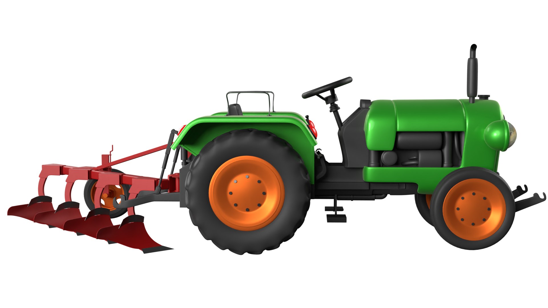 Tractor Plougher 3D - TurboSquid 2227897