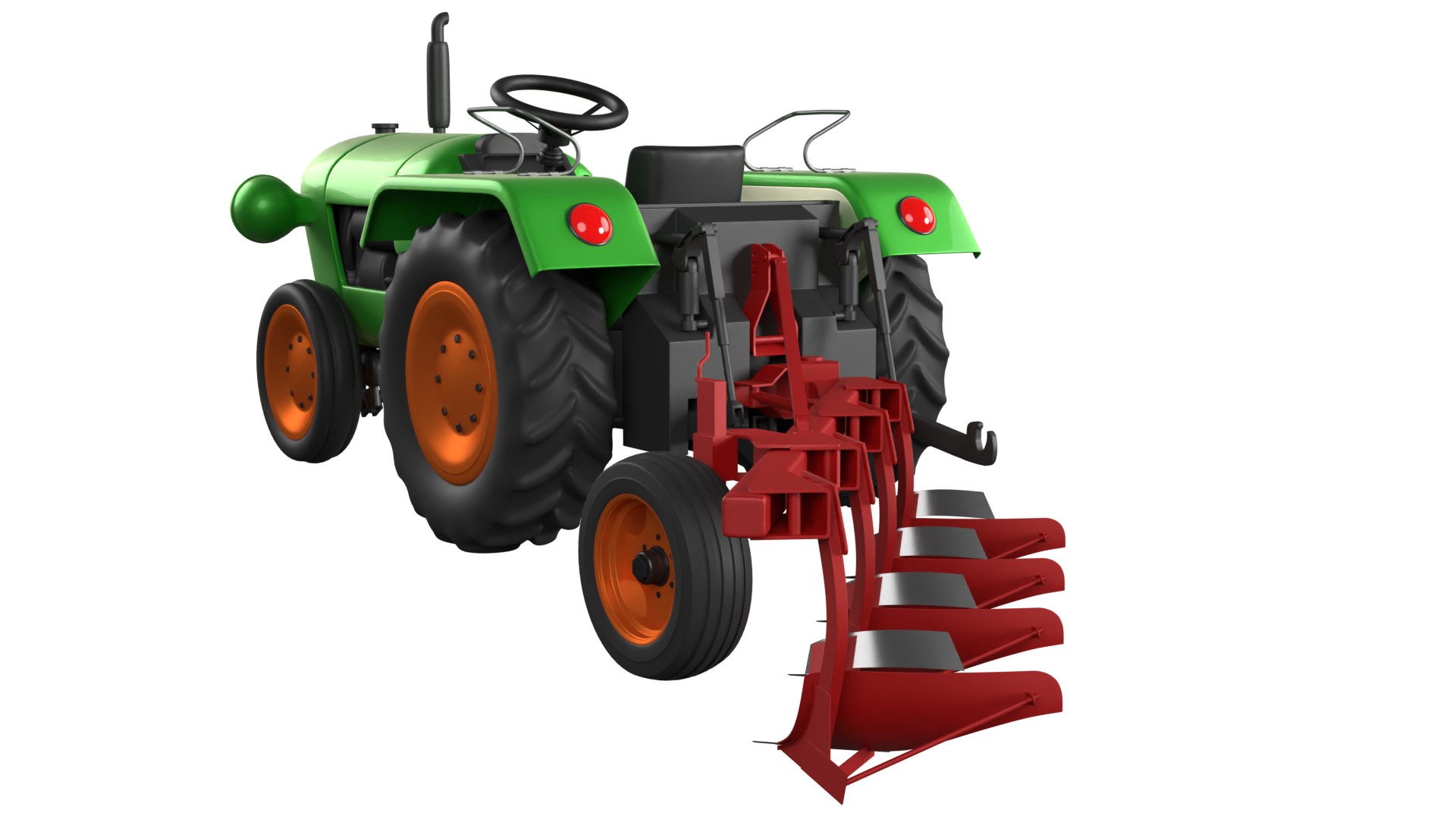 Tractor Plougher 3D - TurboSquid 2227897