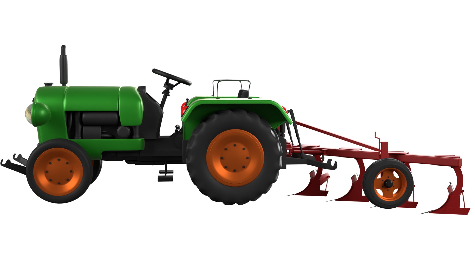 Tractor Plougher 3D - TurboSquid 2227897