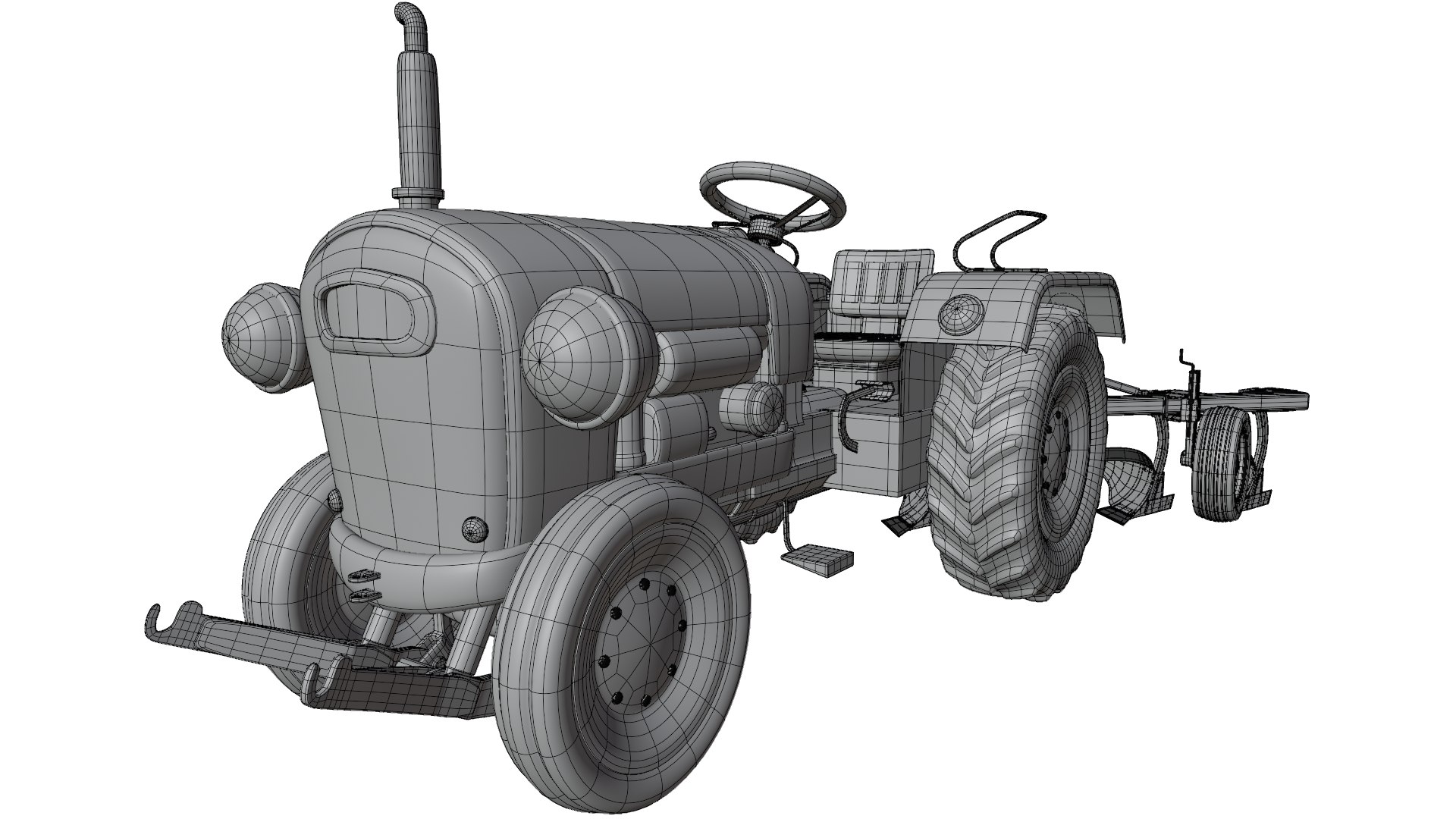 Tractor Plougher 3D - TurboSquid 2227897