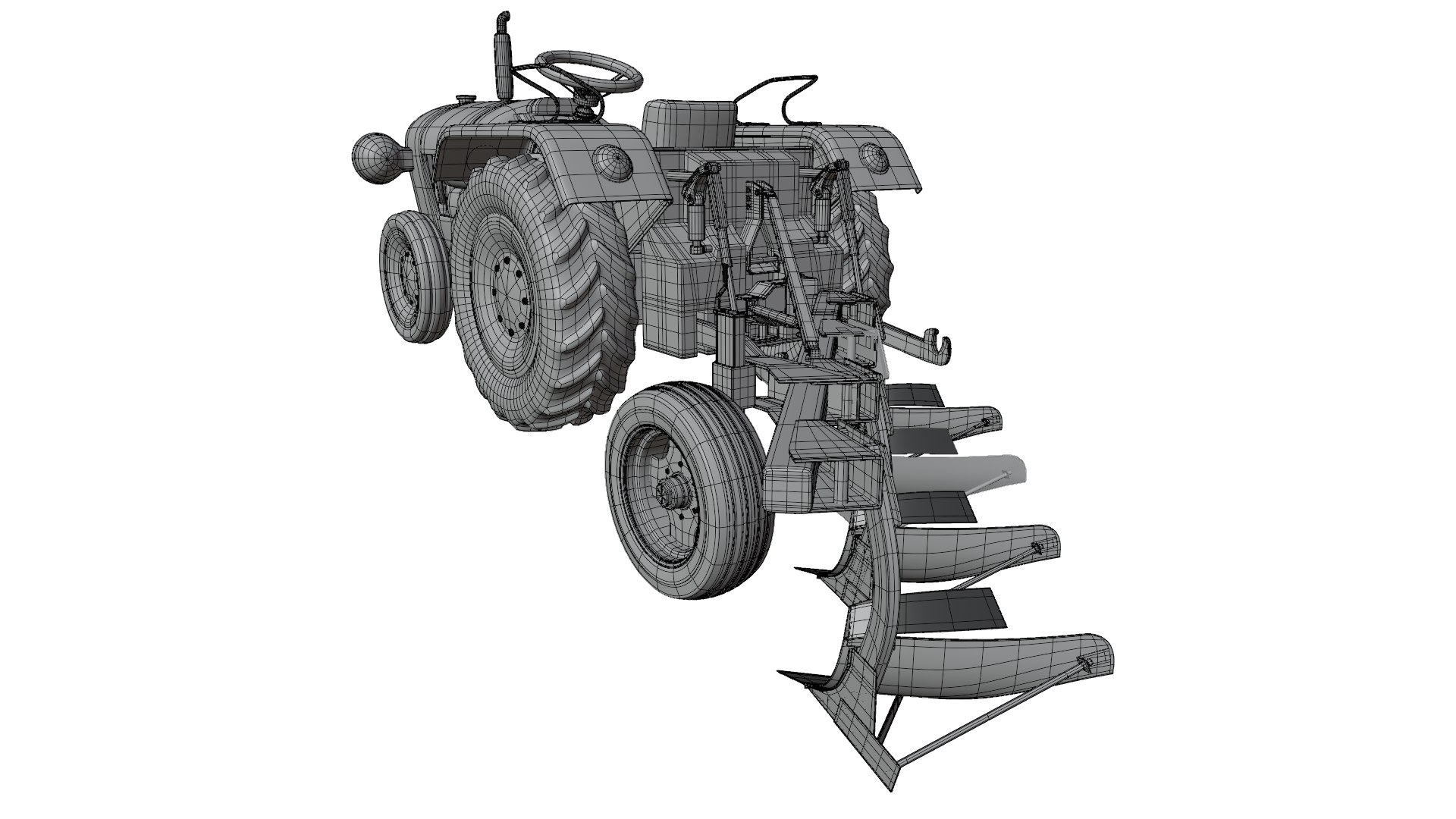 Tractor Plougher 3D - TurboSquid 2227897